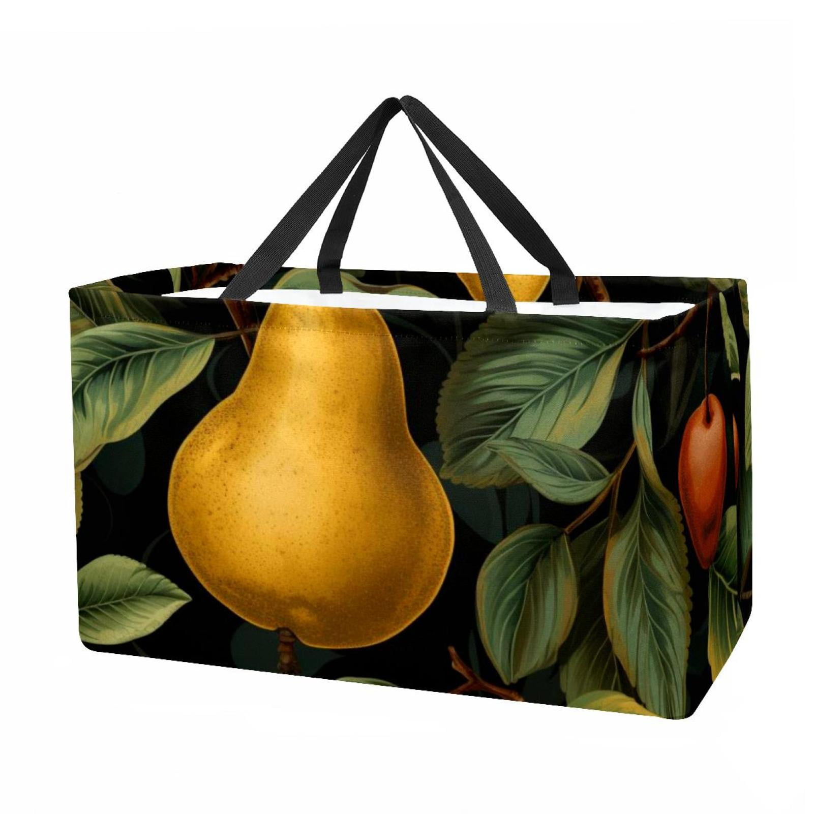 Pear Collapsible Oxford Cloth Laundry Bag Grocery Bags Shopping Bag ...