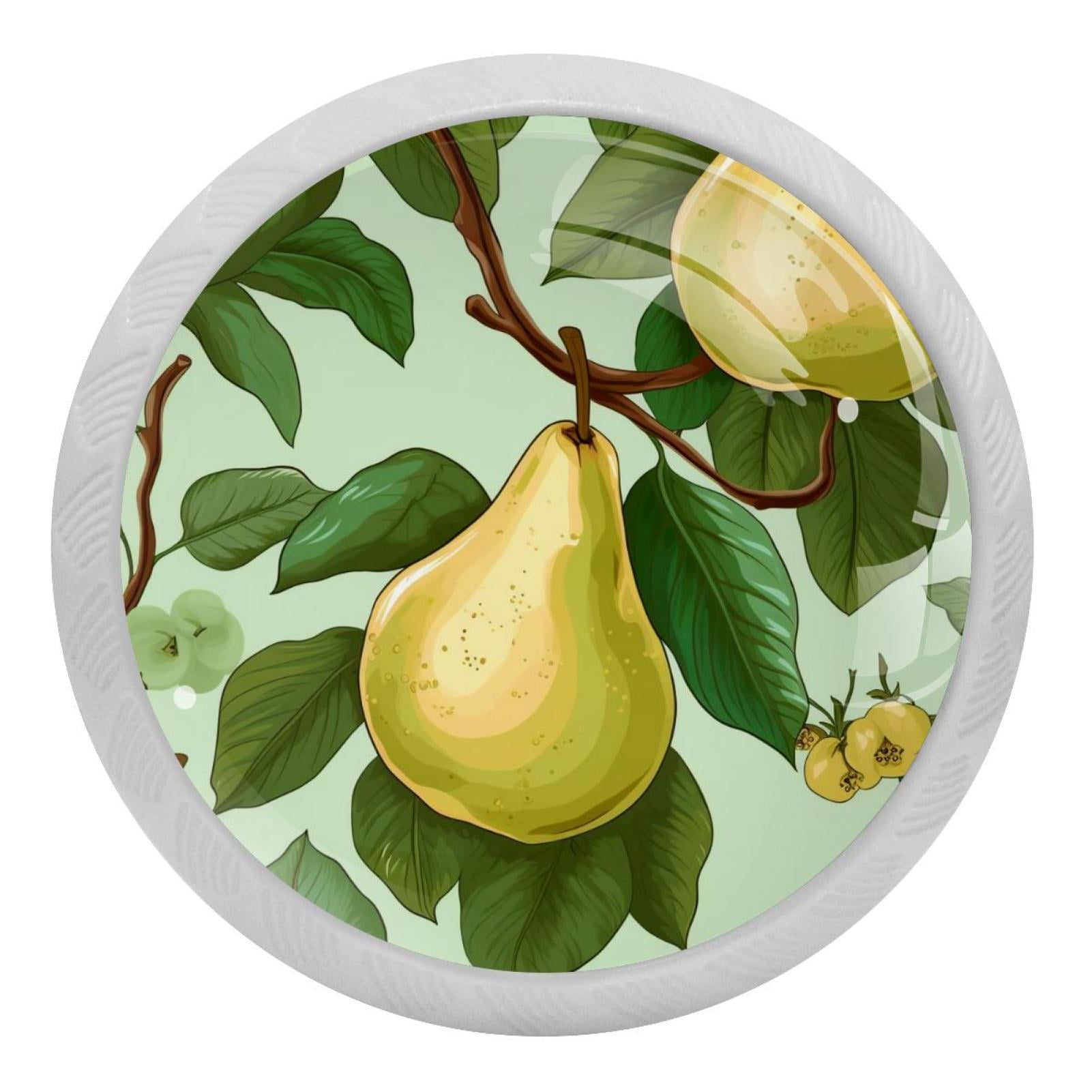 Pear Fluorescent Drawer Pulls - Round Knobs - Glow-in-the-Dark Door ...