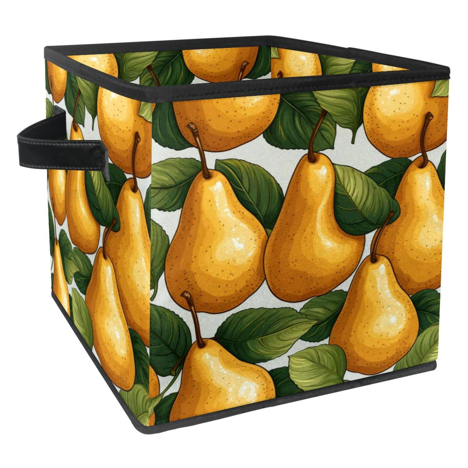 Pear Foldable Cube Organizer with Handle, 10.8"x10.5"x10.6", Large ...
