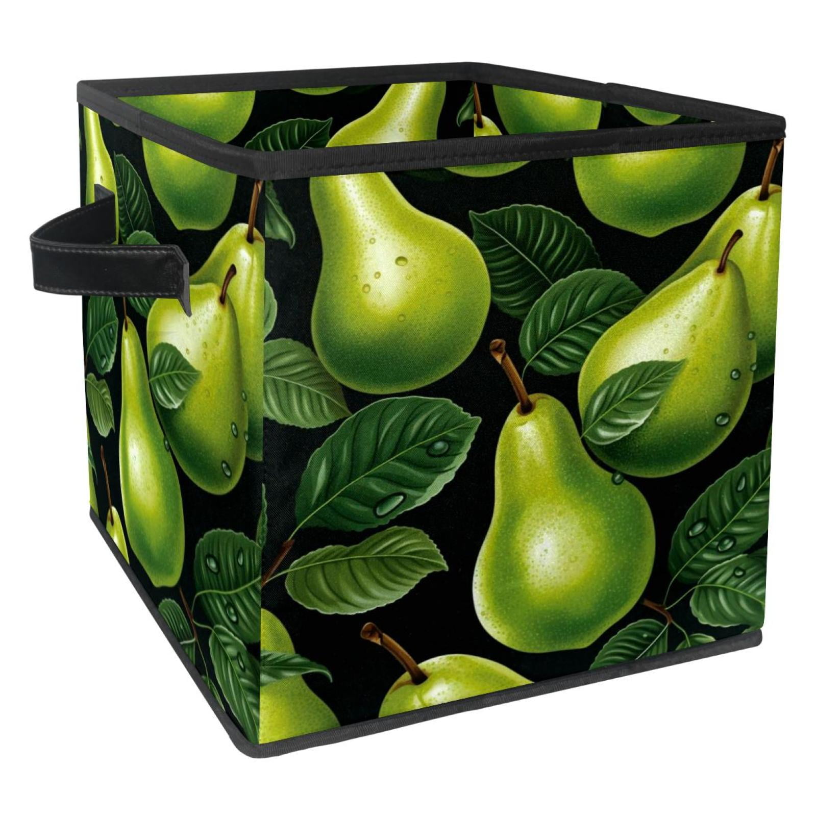 Pear Foldable Toy Box with Handle, 10.8"x10.5"x10.6", Large Capacity ...