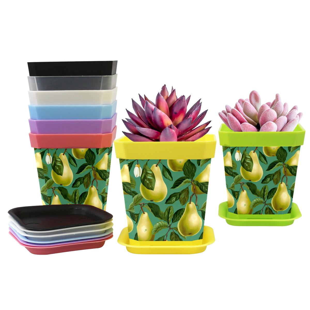 Pear Fruits Caribbean Planter 8PCS - Lightweight Indoor Outdoor 8 ...