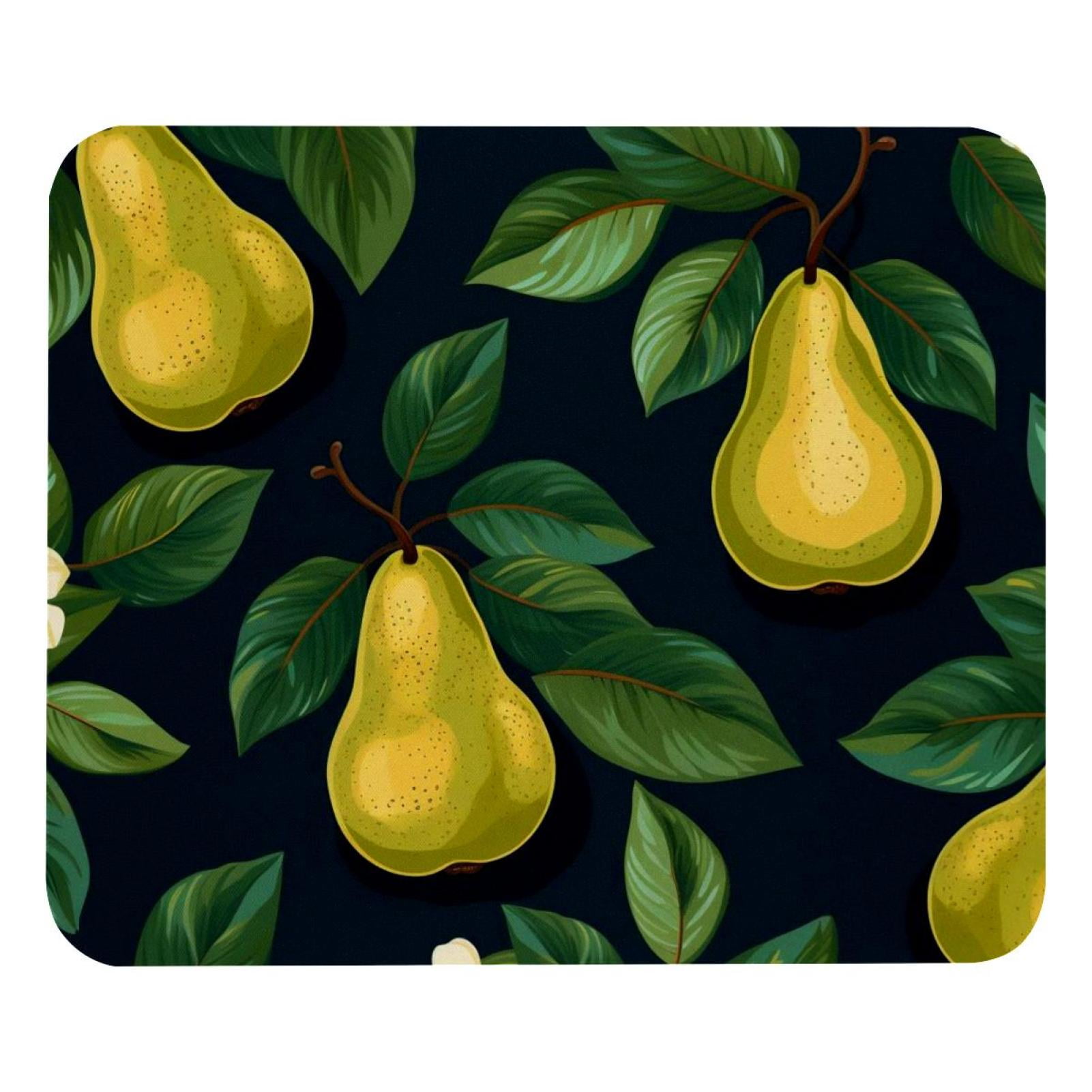 Pear Fruits Pattern Mousepad Square Thickness 2mm Desk Mat Office Home ...