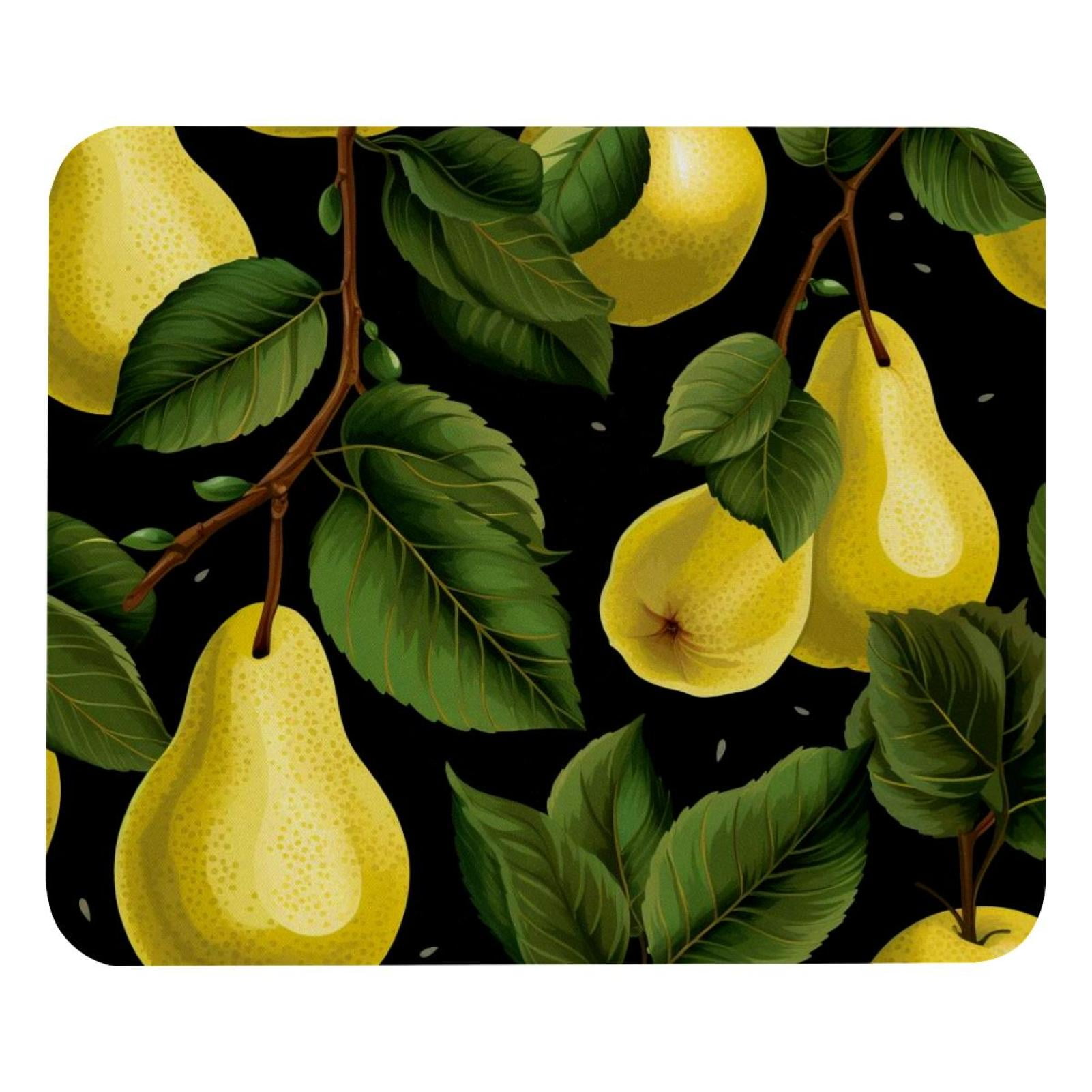 Pear Fruits Pattern Mousepad Square Thickness 2mm Desk Mat Office Home ...