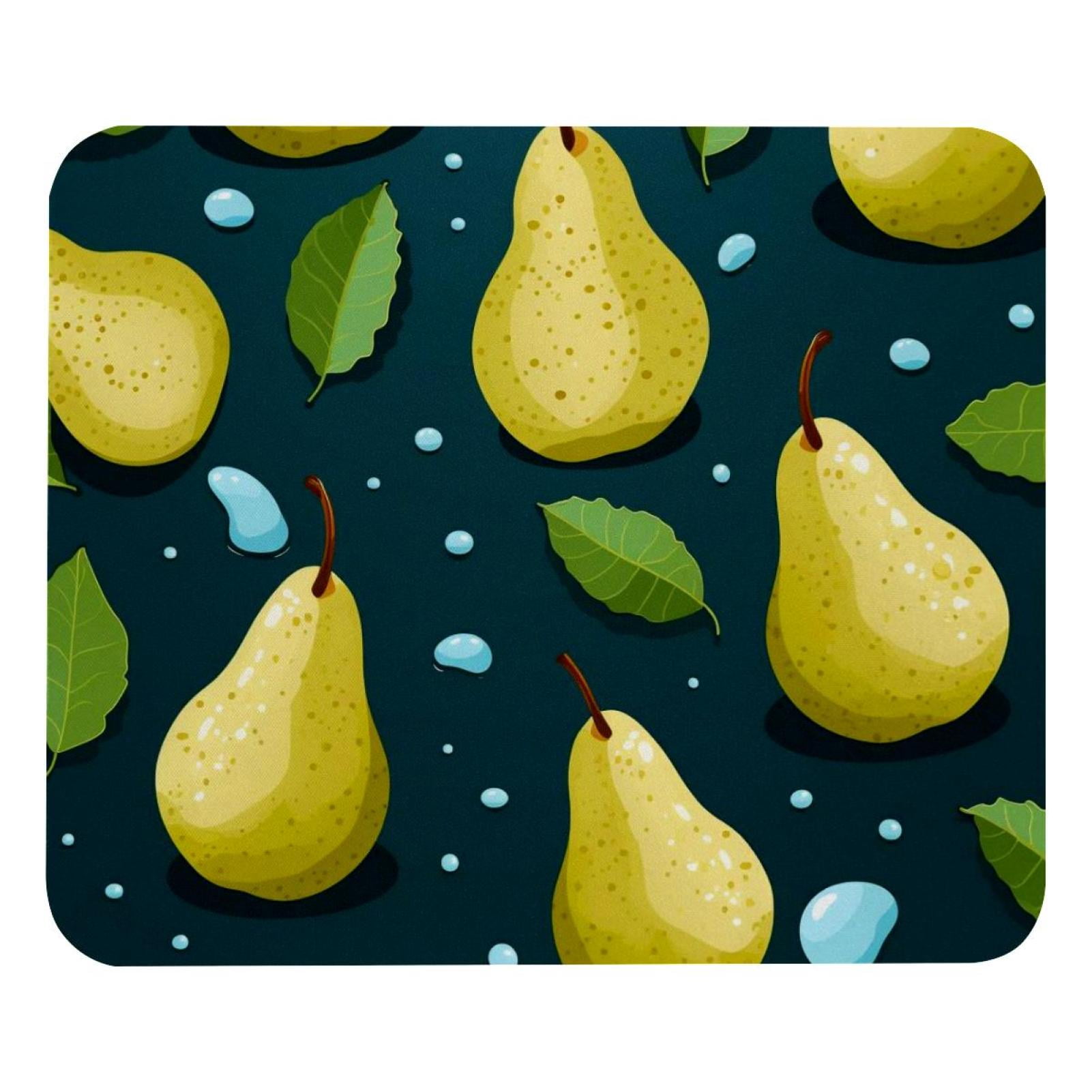 Pear Fruits Pattern Mousepad Square Thickness 2mm Desk Mat Office Home ...
