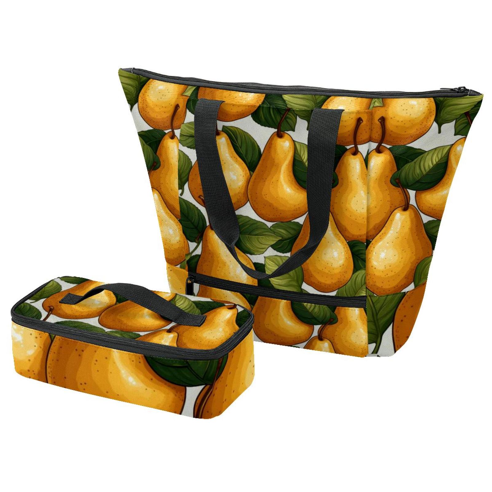 Pear Fruits Travel Duffel Bag Sports Tote Gym Bags Shoulder Weekender ...