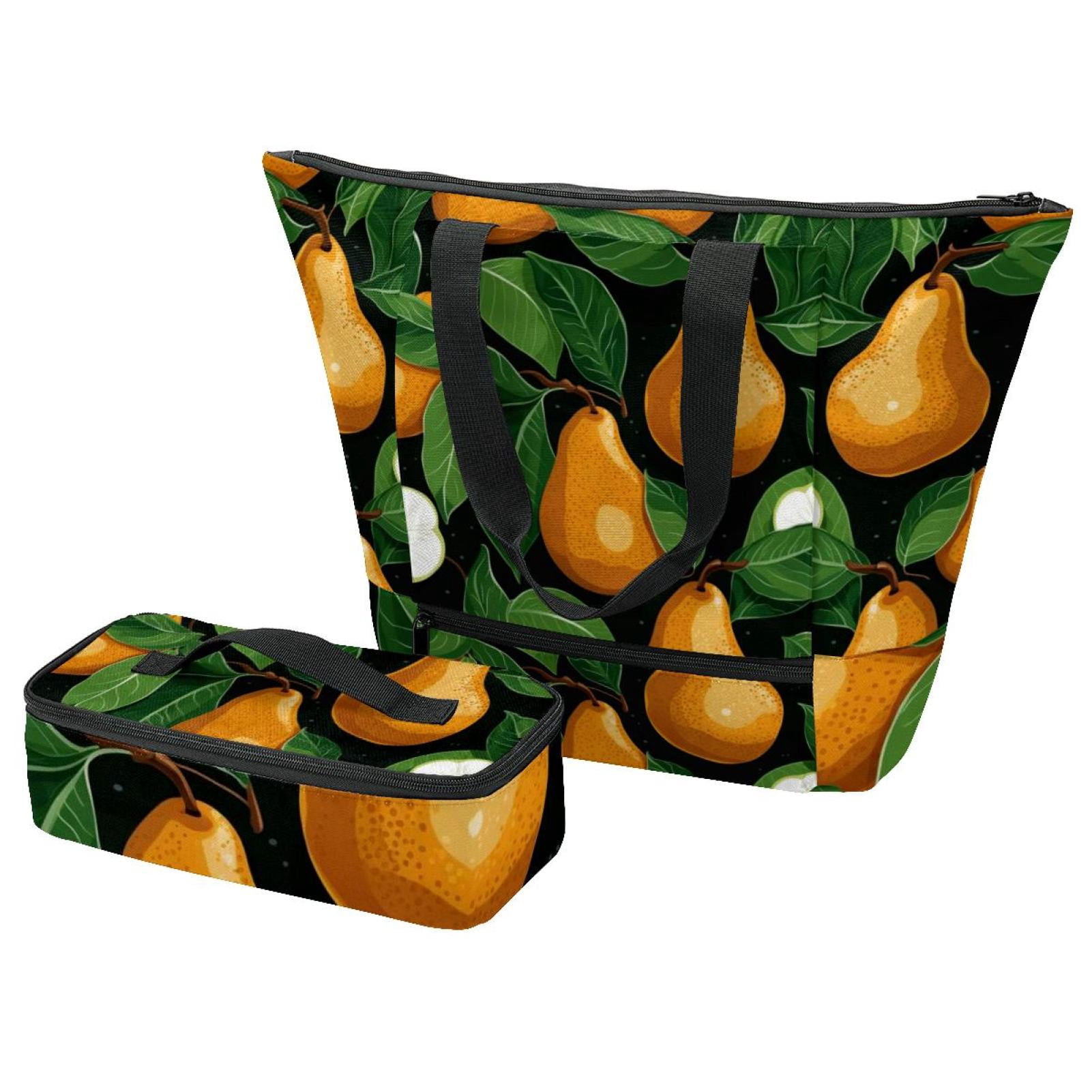 Pear Fruits Travel Duffel Bag Sports Tote Gym Bags Shoulder Weekender ...
