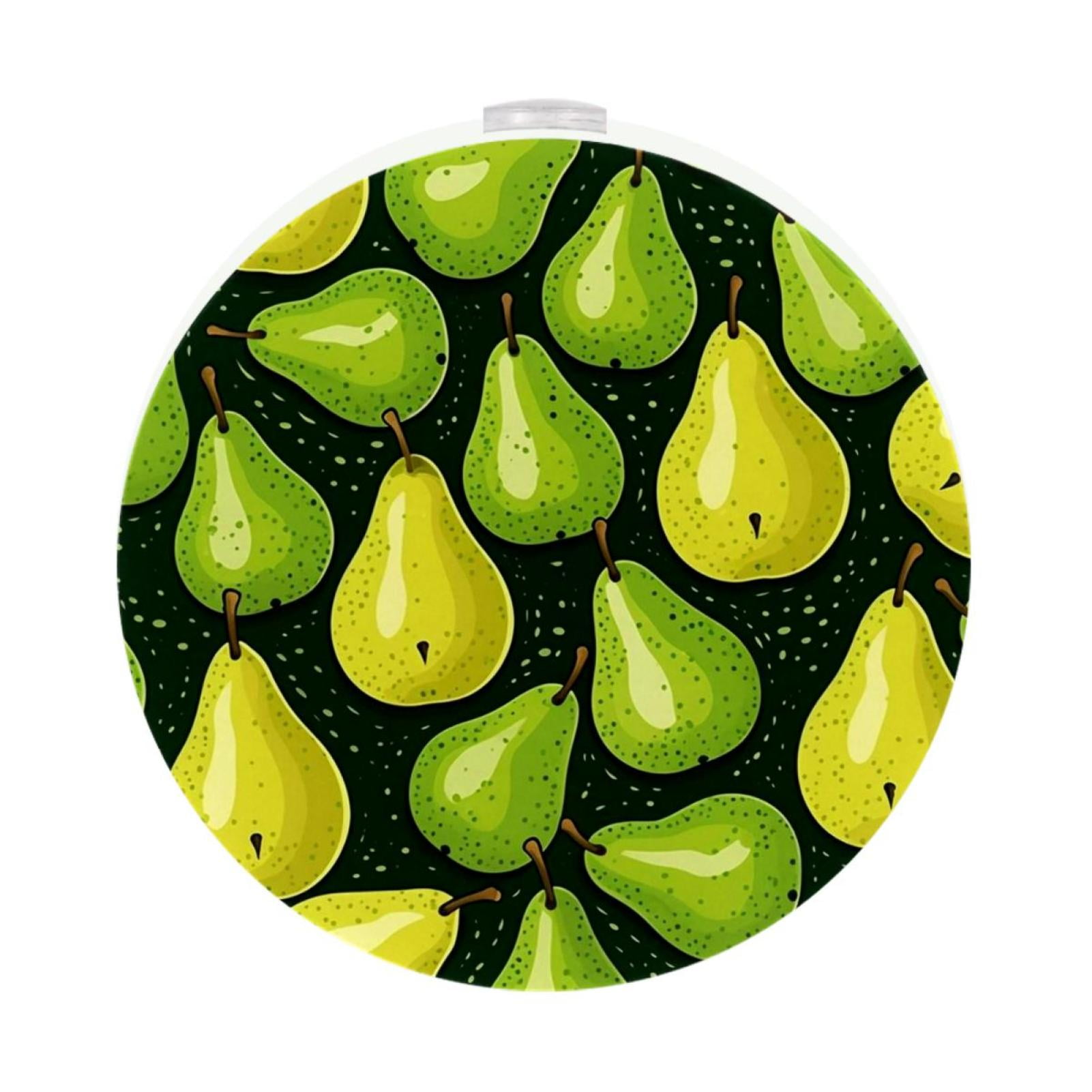 Pear LED Round Night Light-2PCS, Energy Efficient Plug-in Bedroom ...