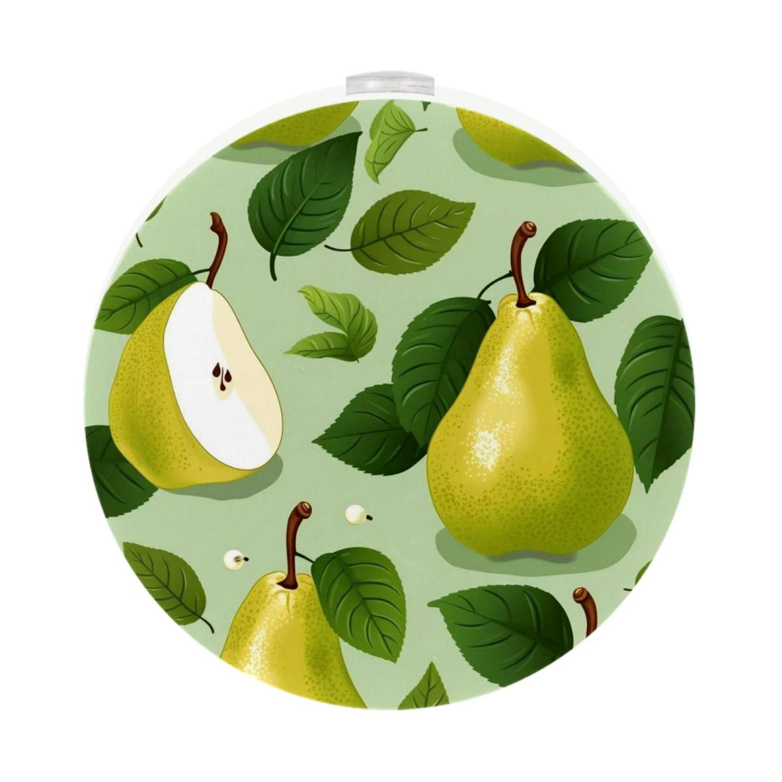 Pear LED Round Night Light-2PCS, Energy Efficient Plug-in Bedroom ...