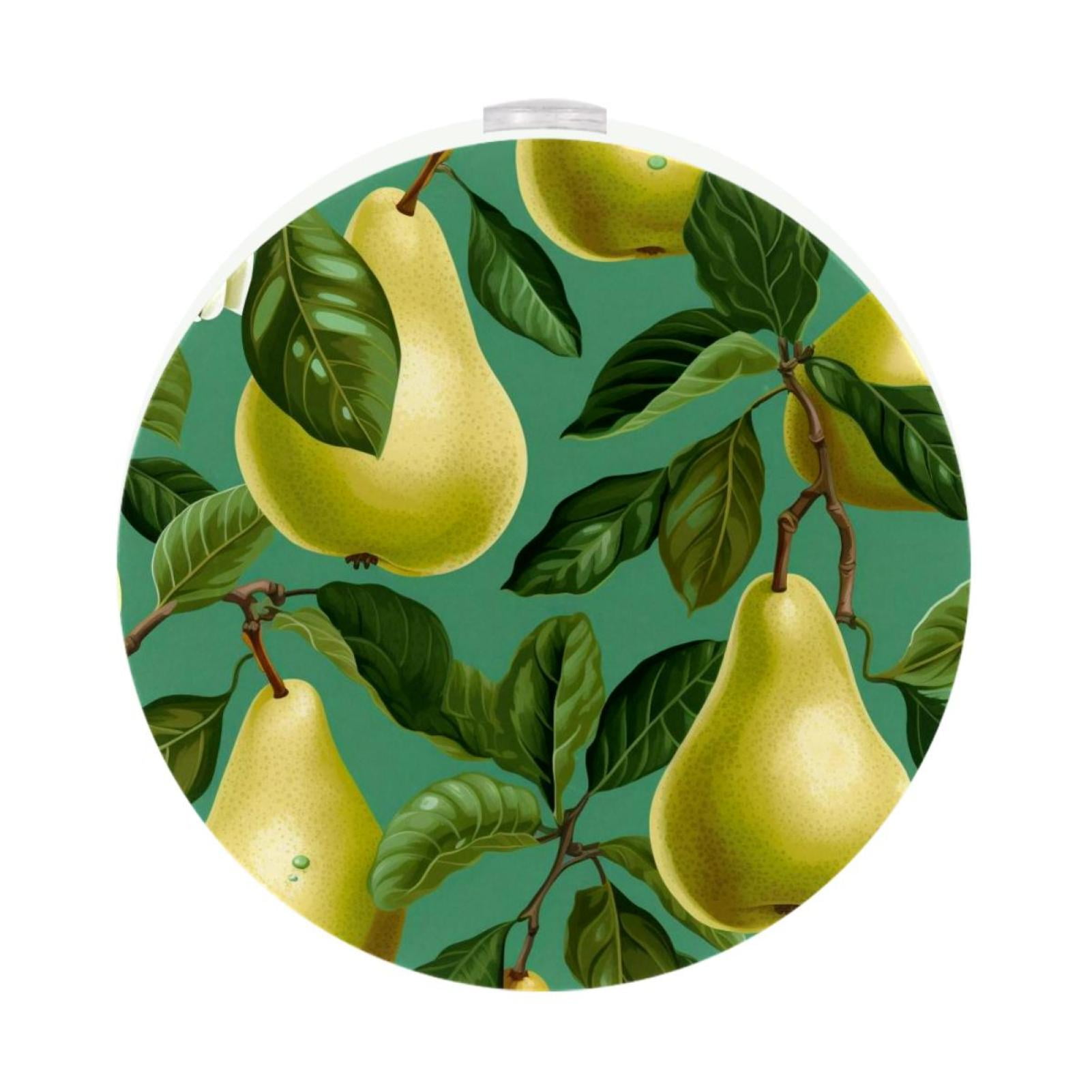 Pear LED Round Night Light - 2PCS, Energy Efficient Plug-in Wall Lamp ...