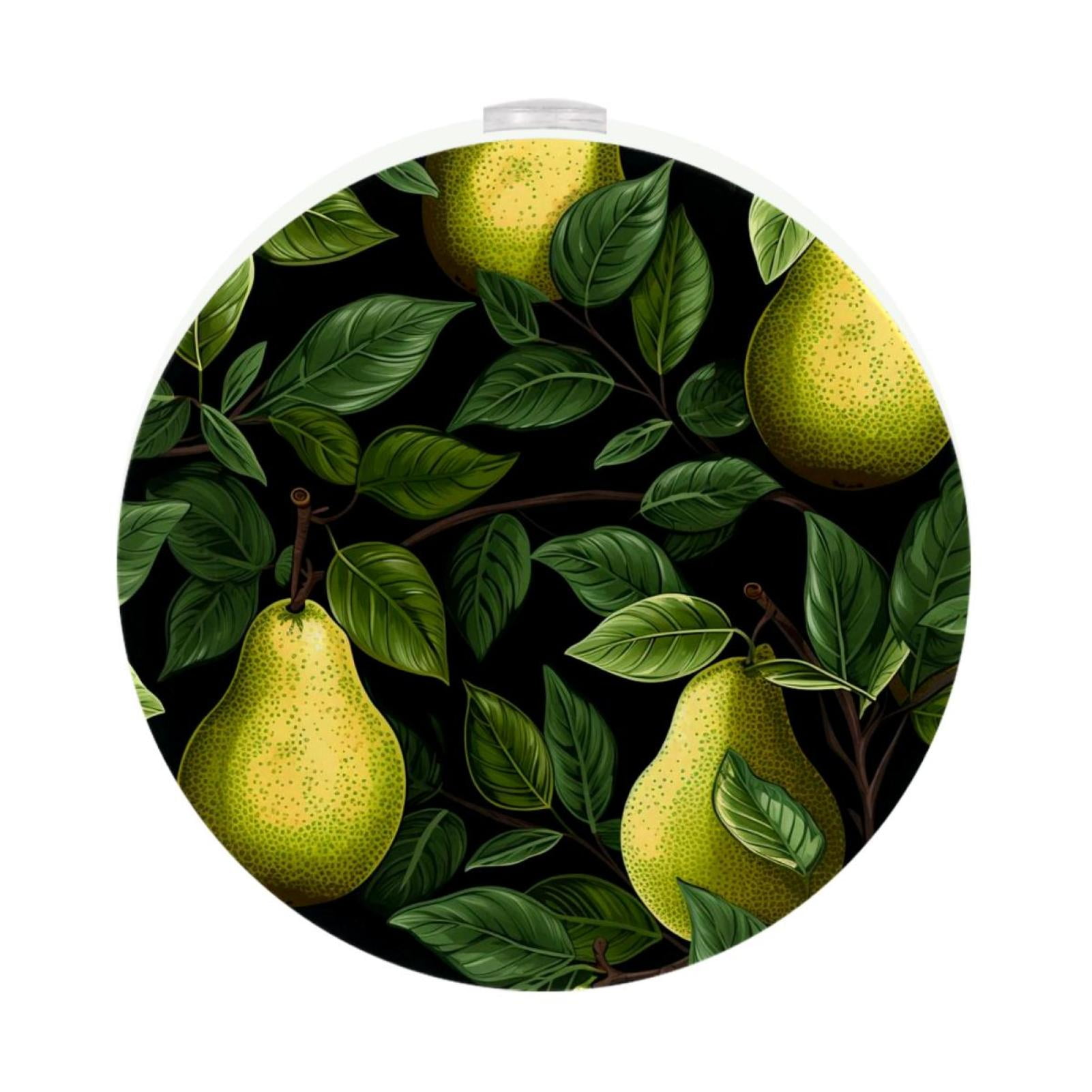 Pear LED Round Night Light-2PCS, Plug-in Dusk to Dawn Sensor Wall Light ...