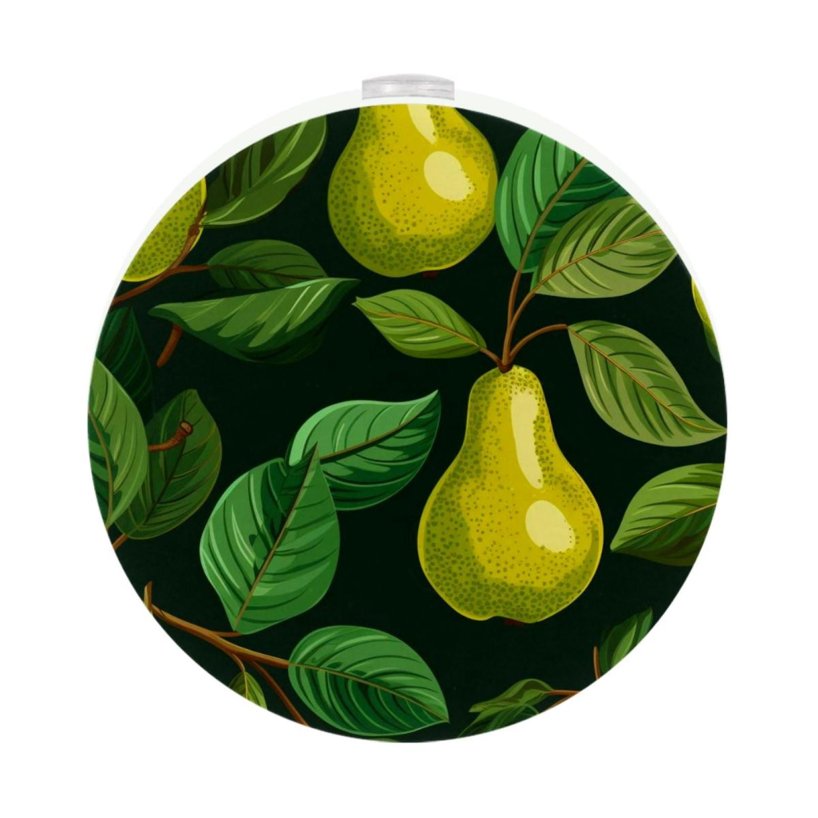 Pear LED Round Night Light-2PCS for Nursery and Bedroom, Plug-in Dusk ...