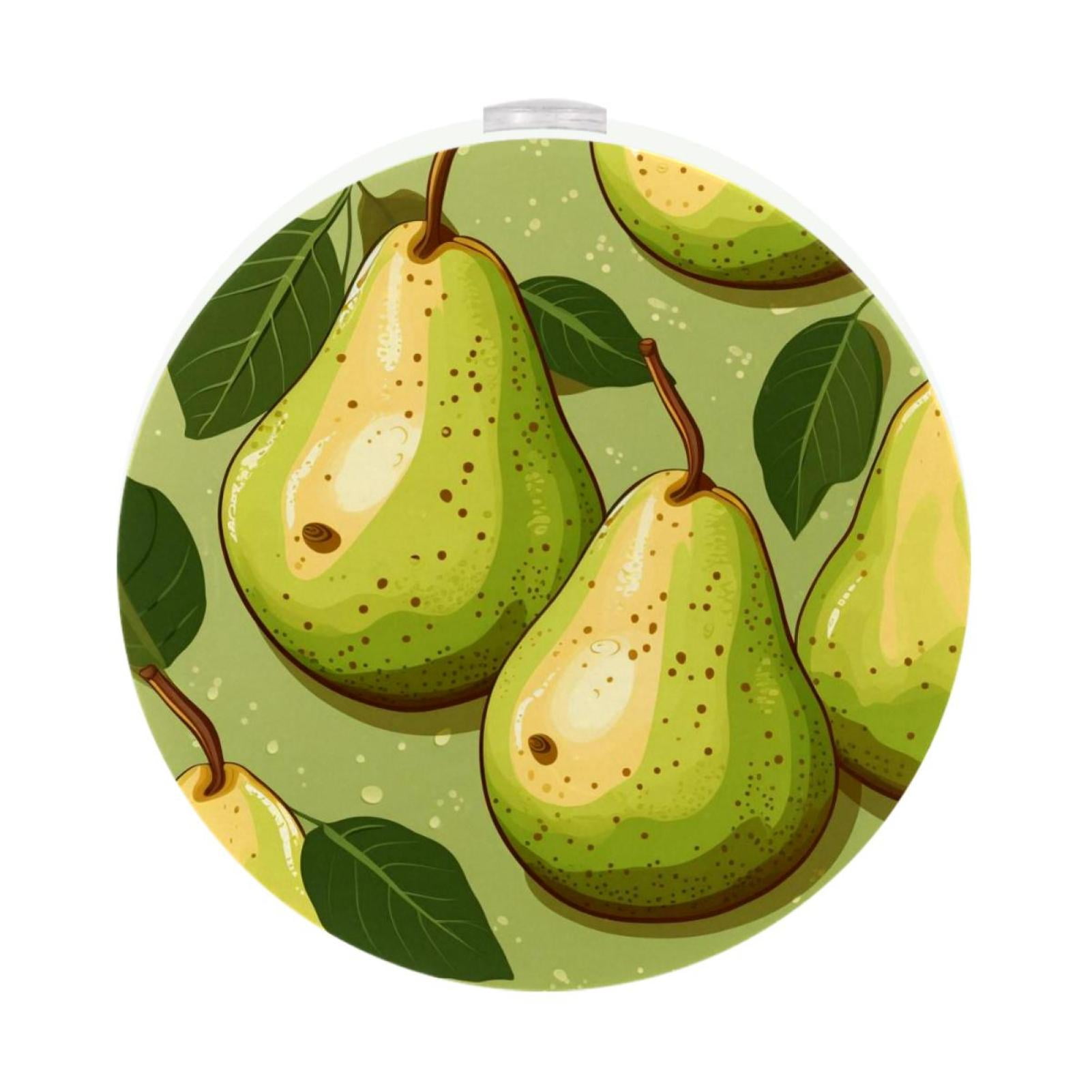 Pear LED Round Night Light- Set of 2, Portable Rechargeable Mini Circle ...