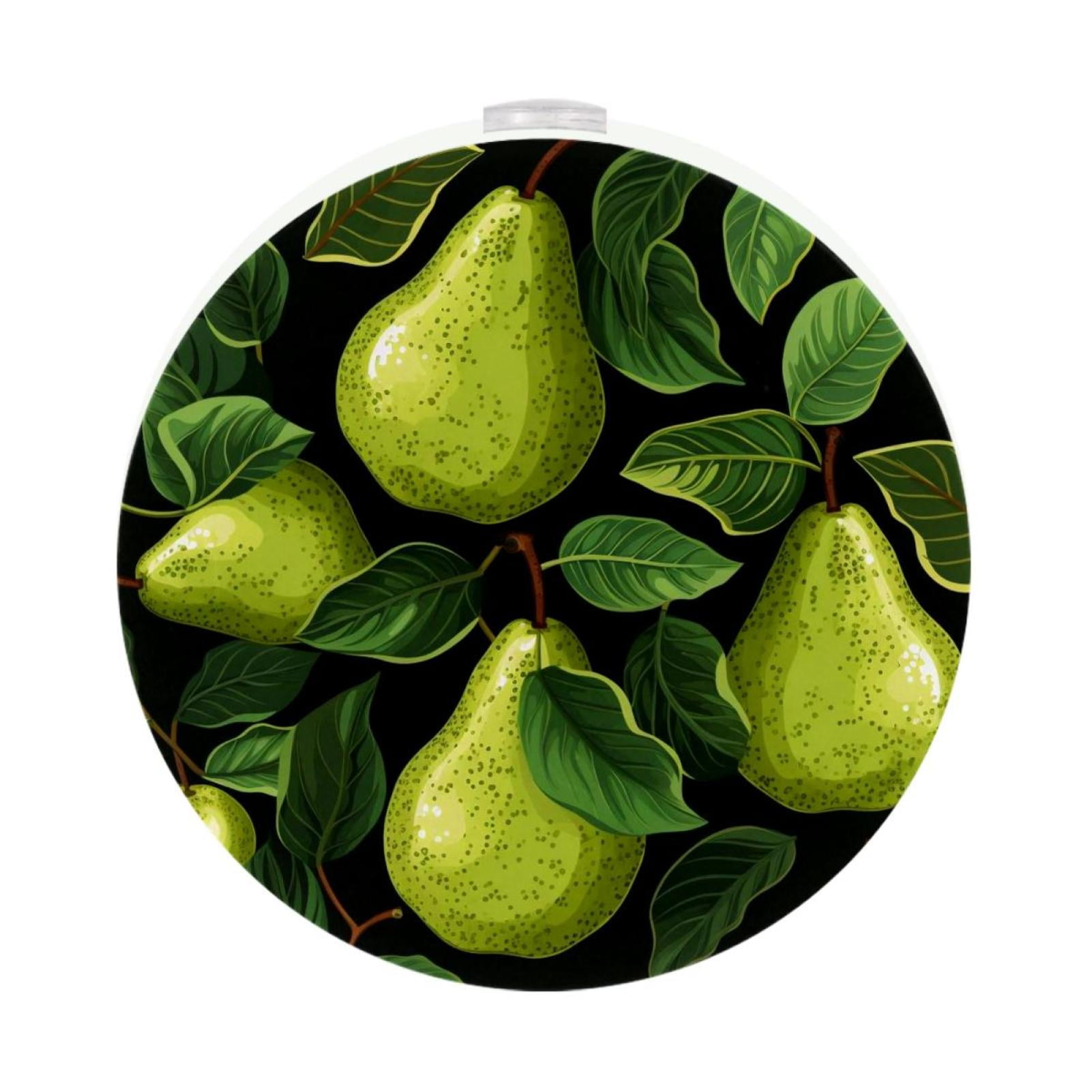 Pear LED Round Night Light- Set of 2, Portable Rechargeable Mini Circle ...