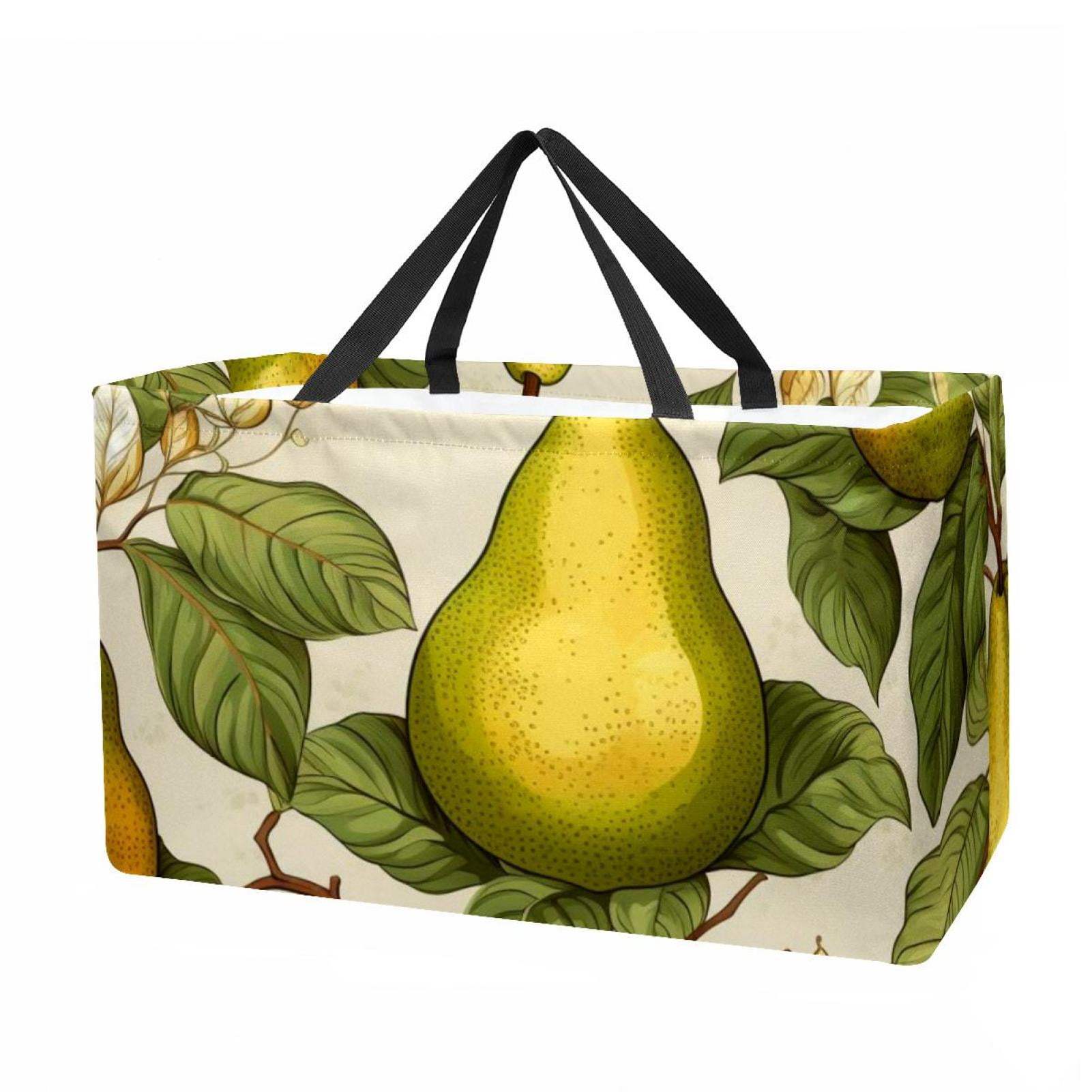 Pear Large Foldable Storage Basket and Grocery Bags Collapsible Bucket ...