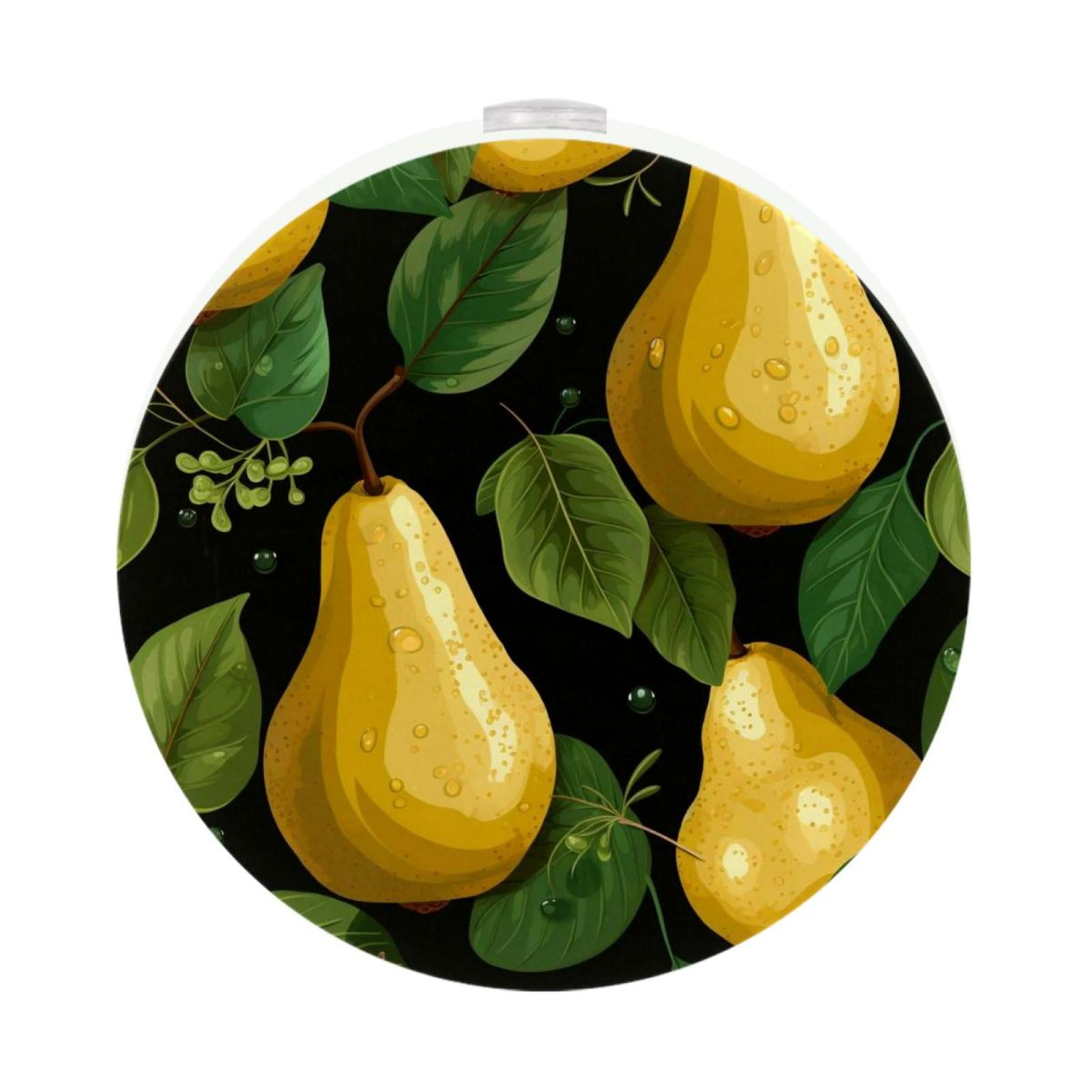 Pear Led Round Night Light-2pcs, Gentle Glow Plug in Wall Lamp for ...