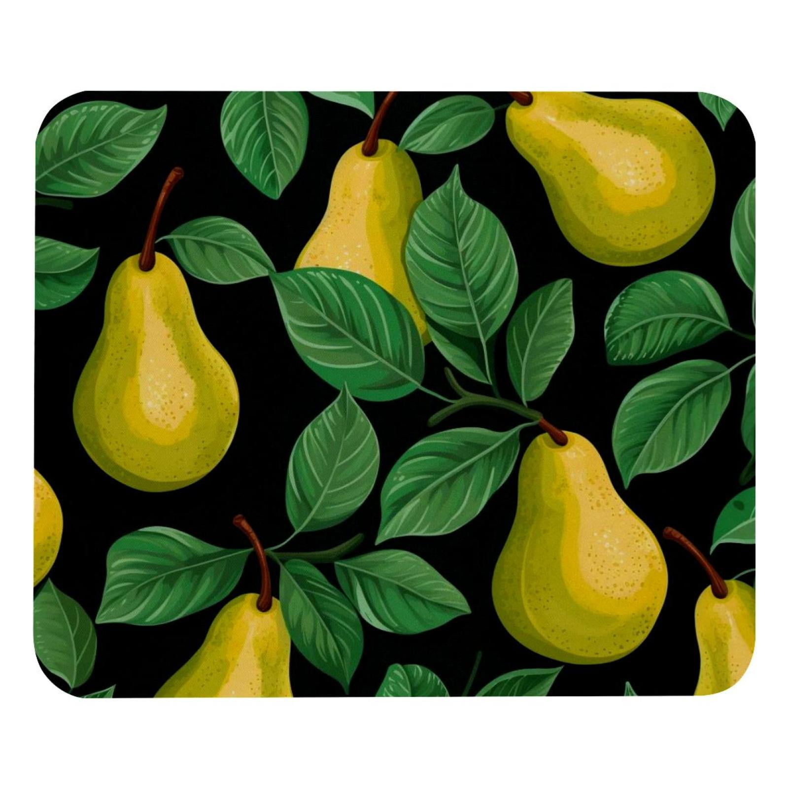 Pear Mouse Pad, Rubber Base Computer Mouse Pads for Wireless Mouse ...