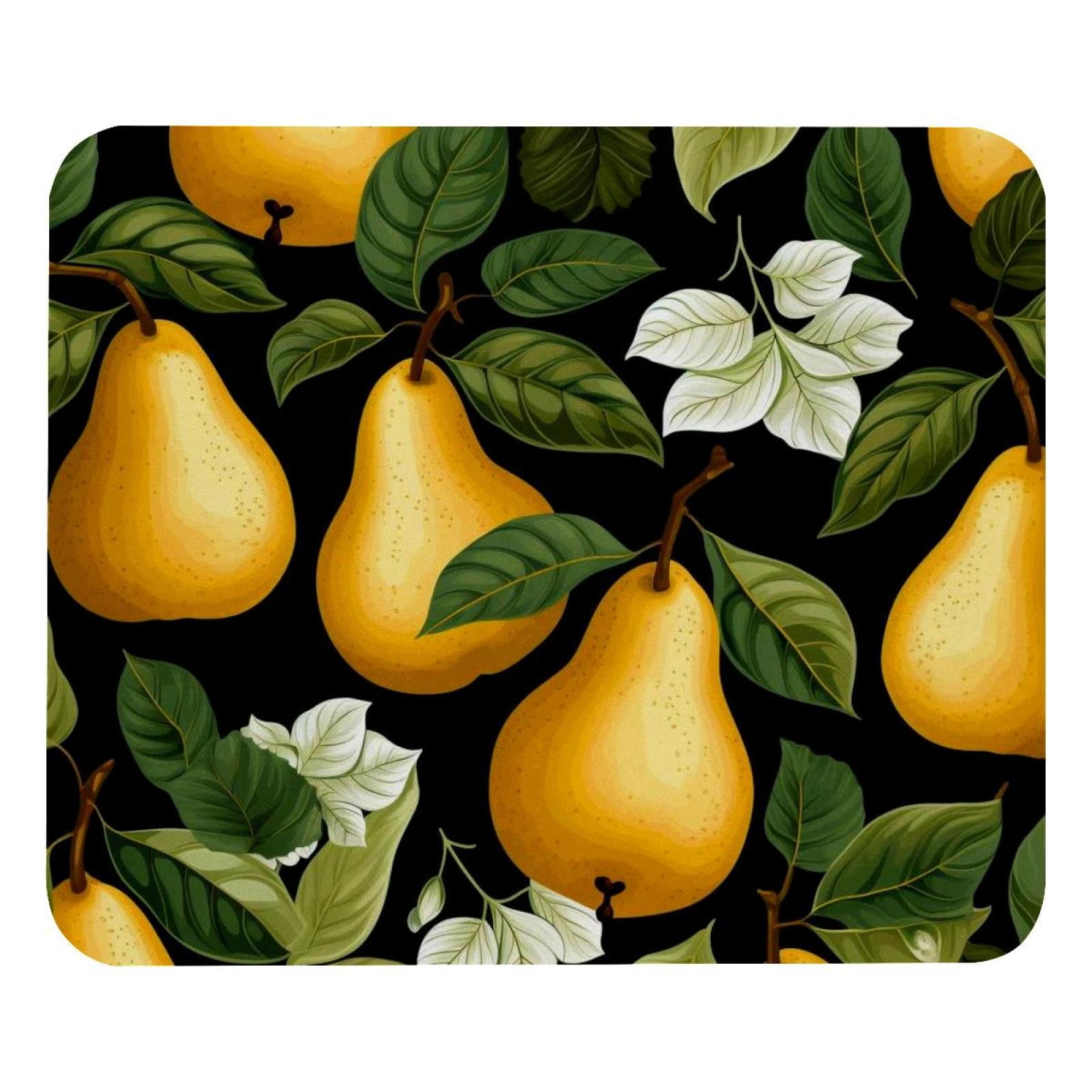 Pear Mouse Pad, Rubber Base Computer Mouse Pads for Wireless Mouse ...