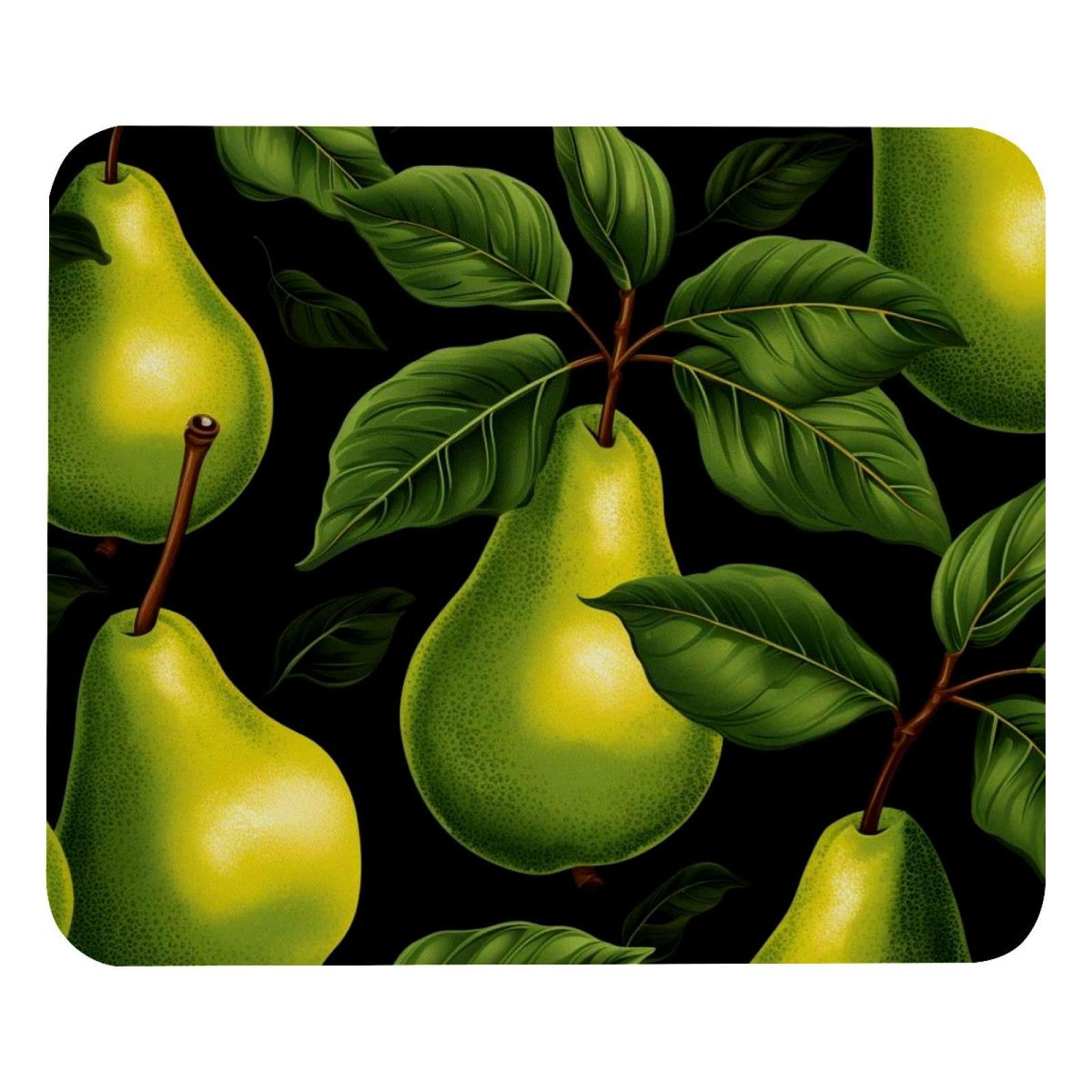 Pear Mouse Pad, Rubber Base Computer Mouse Pads for Wireless Mouse ...