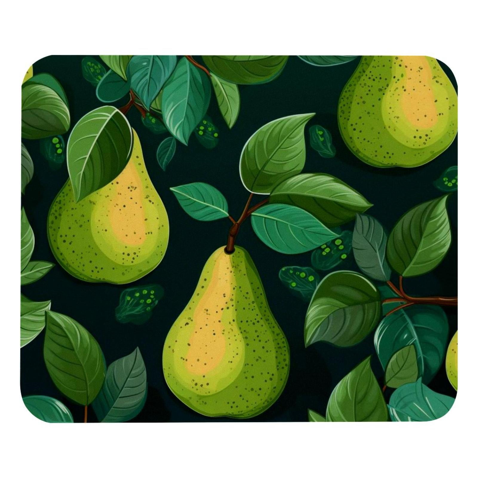 Pear Printed Non-Slip Rubber Bottom Gaming Mouse Pad 8.3x9.8 Inch ...
