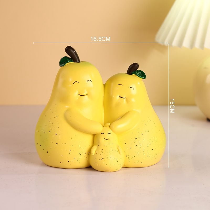 Pear Resin Home Decor，Figurine Modern Home Office Desktop Decoration ...