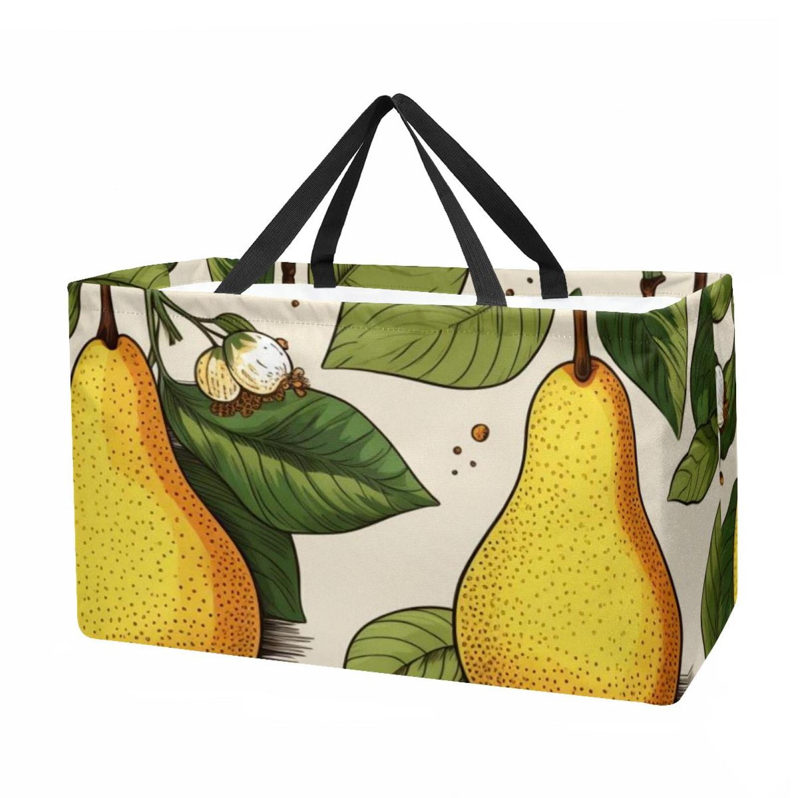 Pear Reusable Large Capacity Foldable Grocery Bags and Shopping Baskets ...