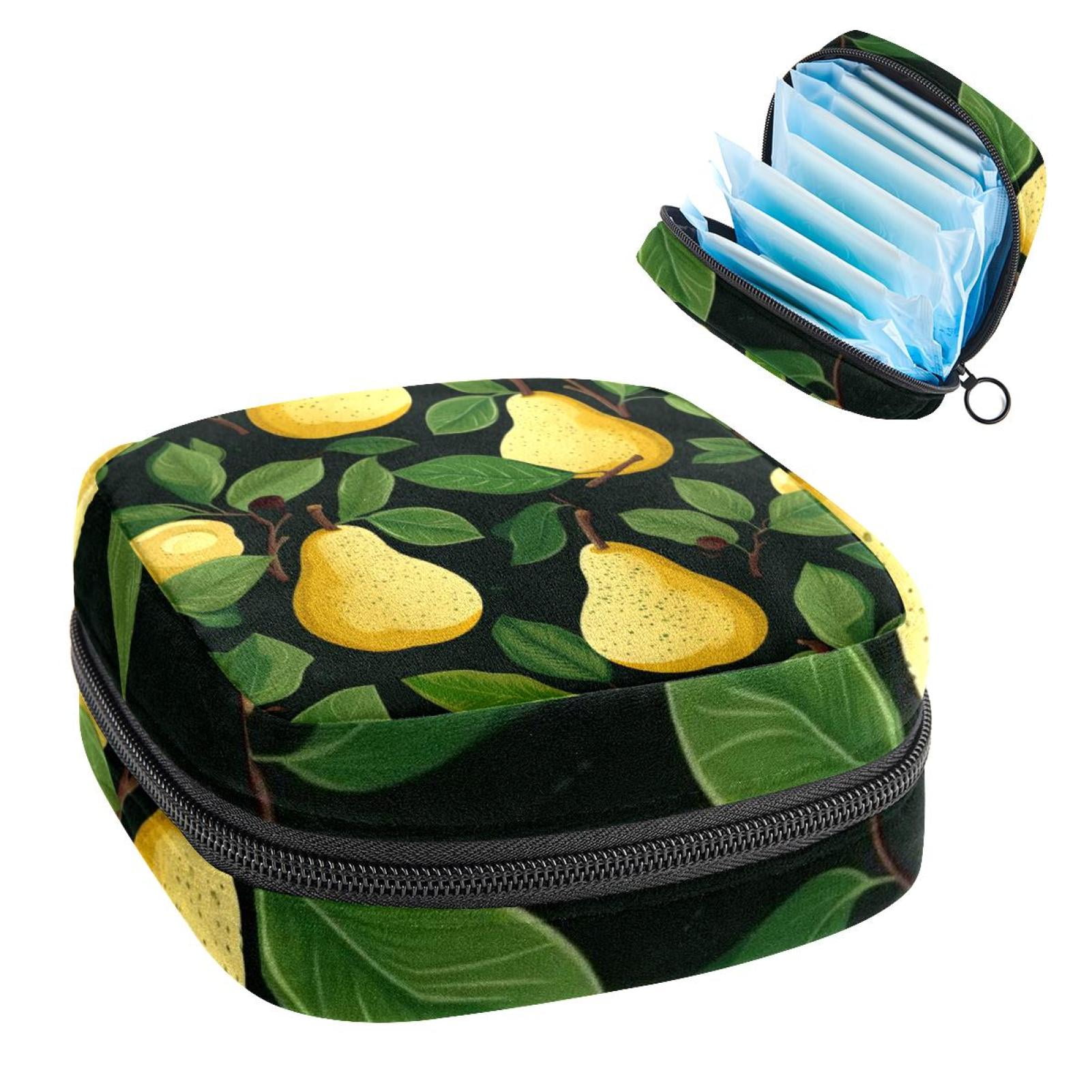 Pear Sanitary Napkin Pouch Period Bag Cosmetic Travel Pouch Small ...