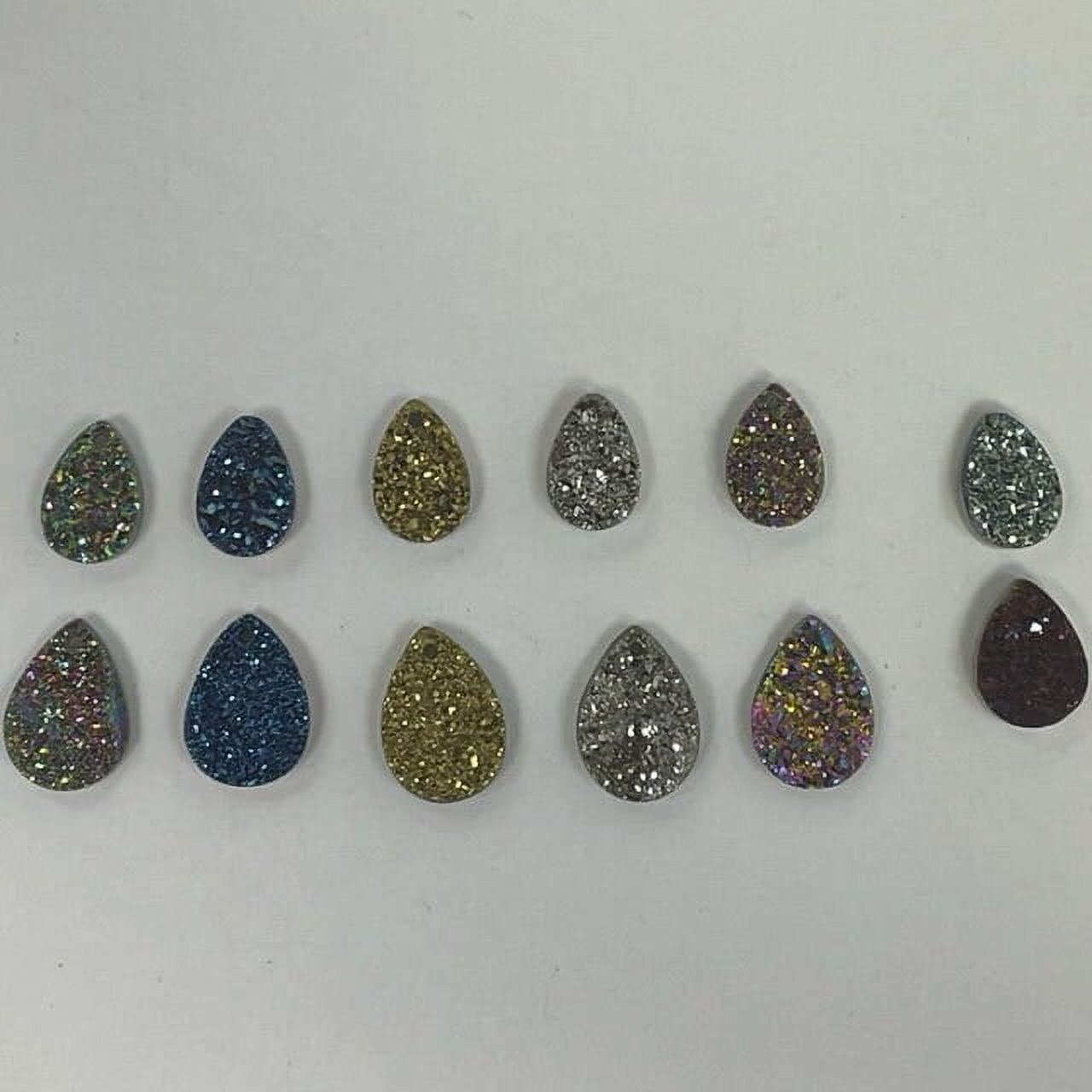 Pear Shape Teardrop Natural Druzy Quartz Stones Assorted Sizes and ...