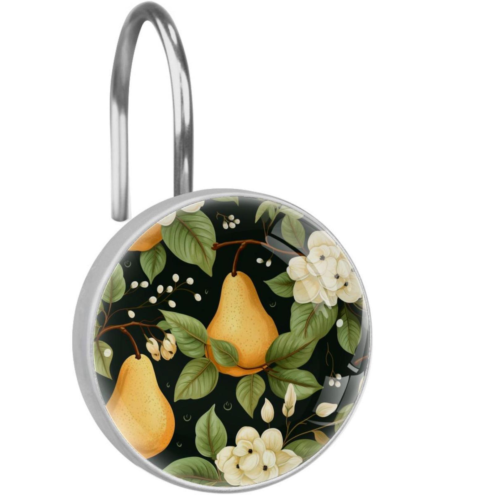 Pear Shower Curtain Hooks （Set of 12） for Home Hotel Shower Rods ...