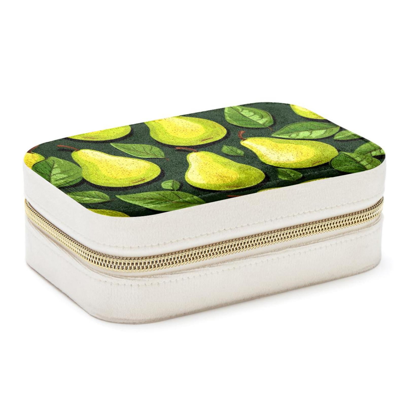 Pear Velvet Portable Jewelry Box with Removable Compartment - Ultimate ...