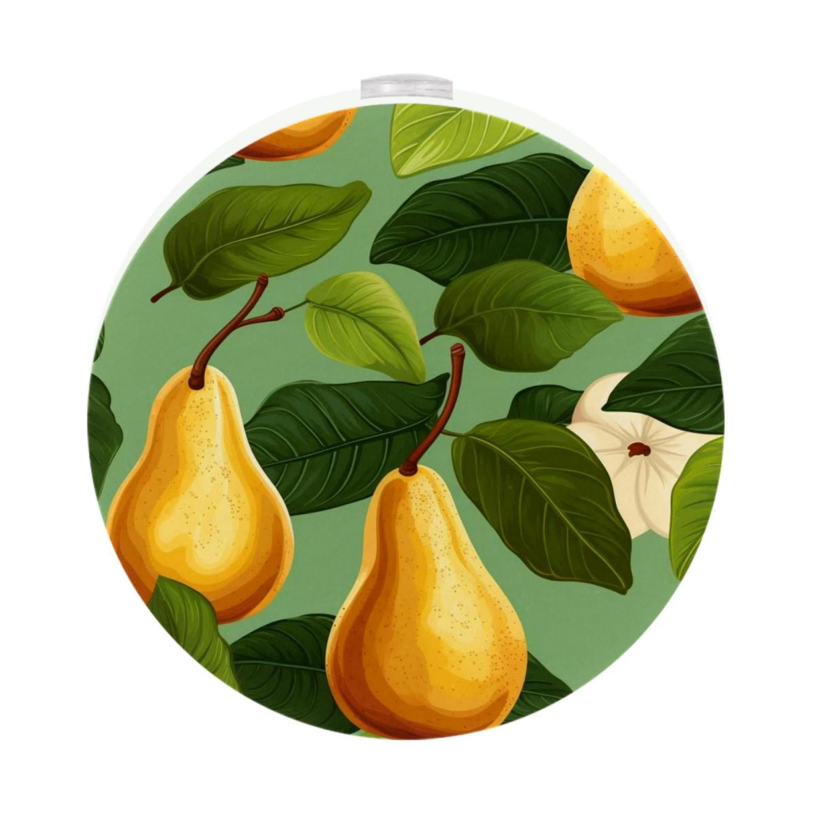 Pear Warm White Led Round Night Light-2Pcs, Portable Plug-in Dusk to ...