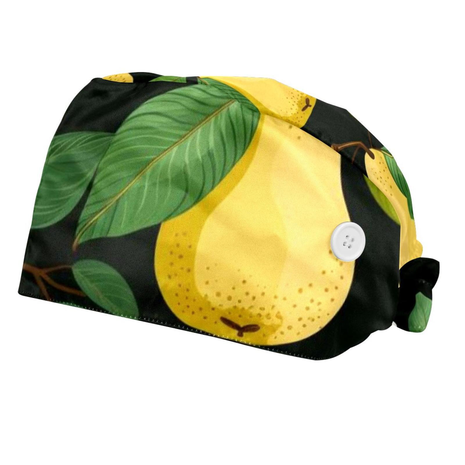 Pear Working Cap with Button, Cotton Working Hat Sweatband for Men, 2 ...