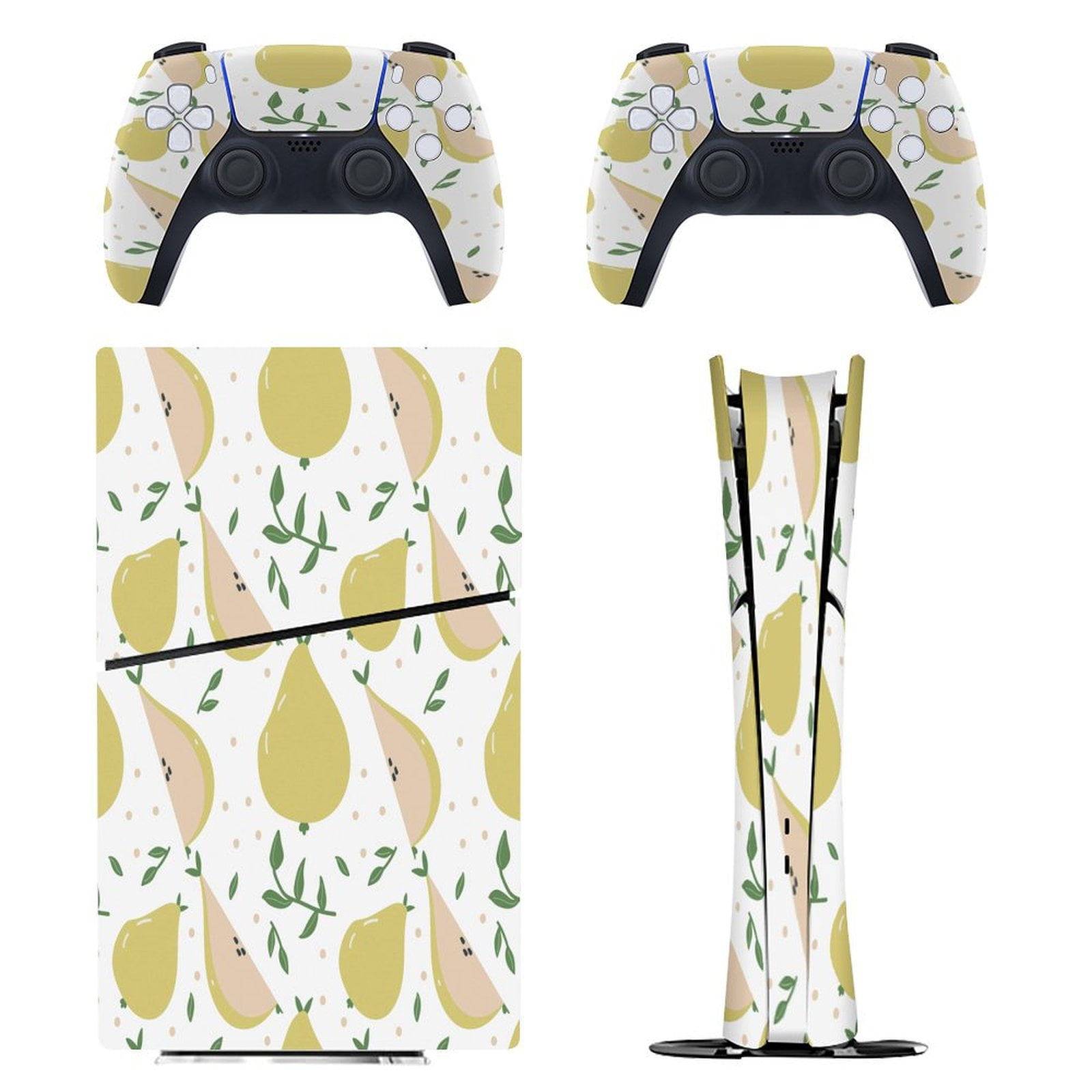 Pear, Yellow, Summer PS5/PS5 Slim Digital Disc Skin Sticker For Console ...
