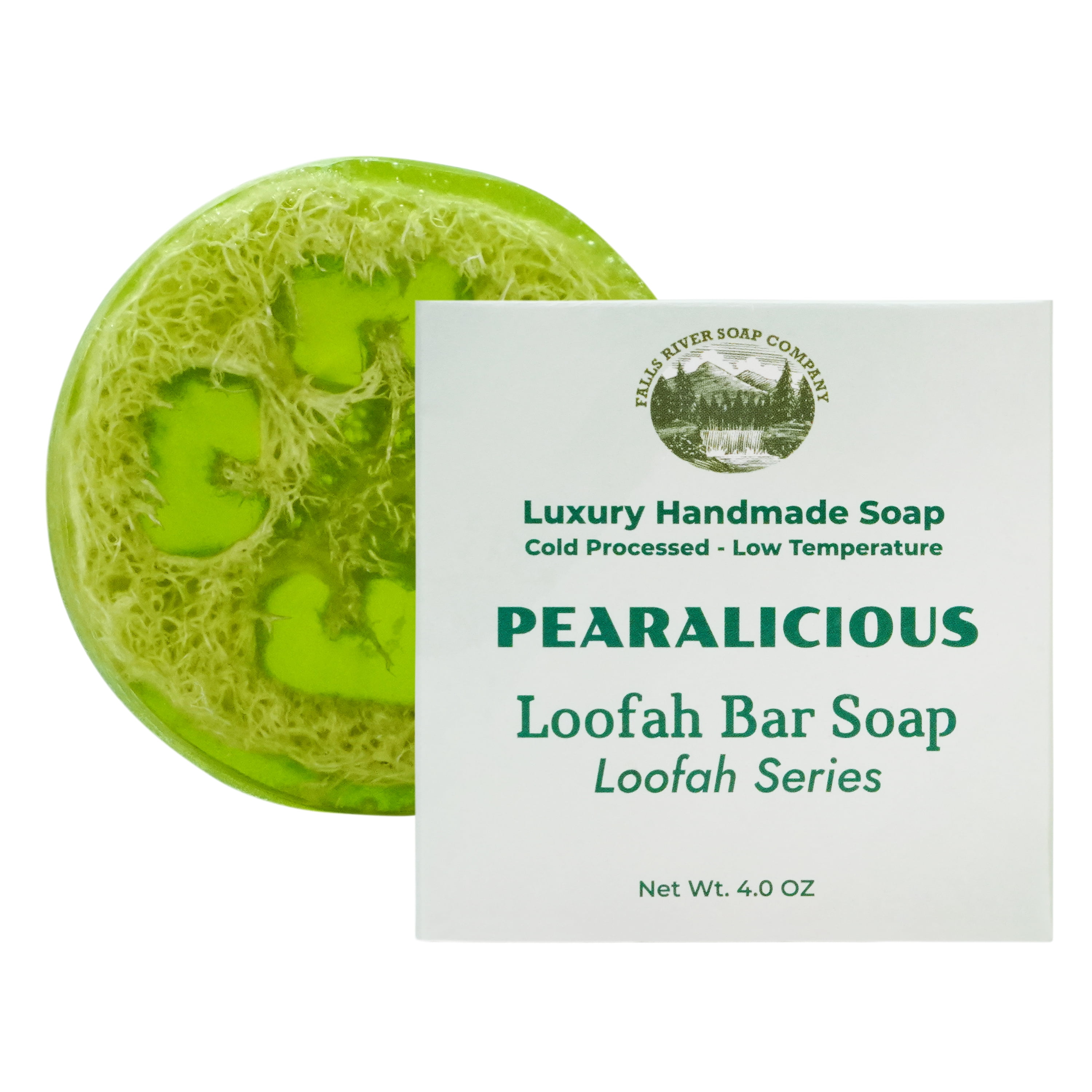 Pearalicious 4 Oz Natural Luffa Soap Bar - Exfoliating Soap with Loofah ...