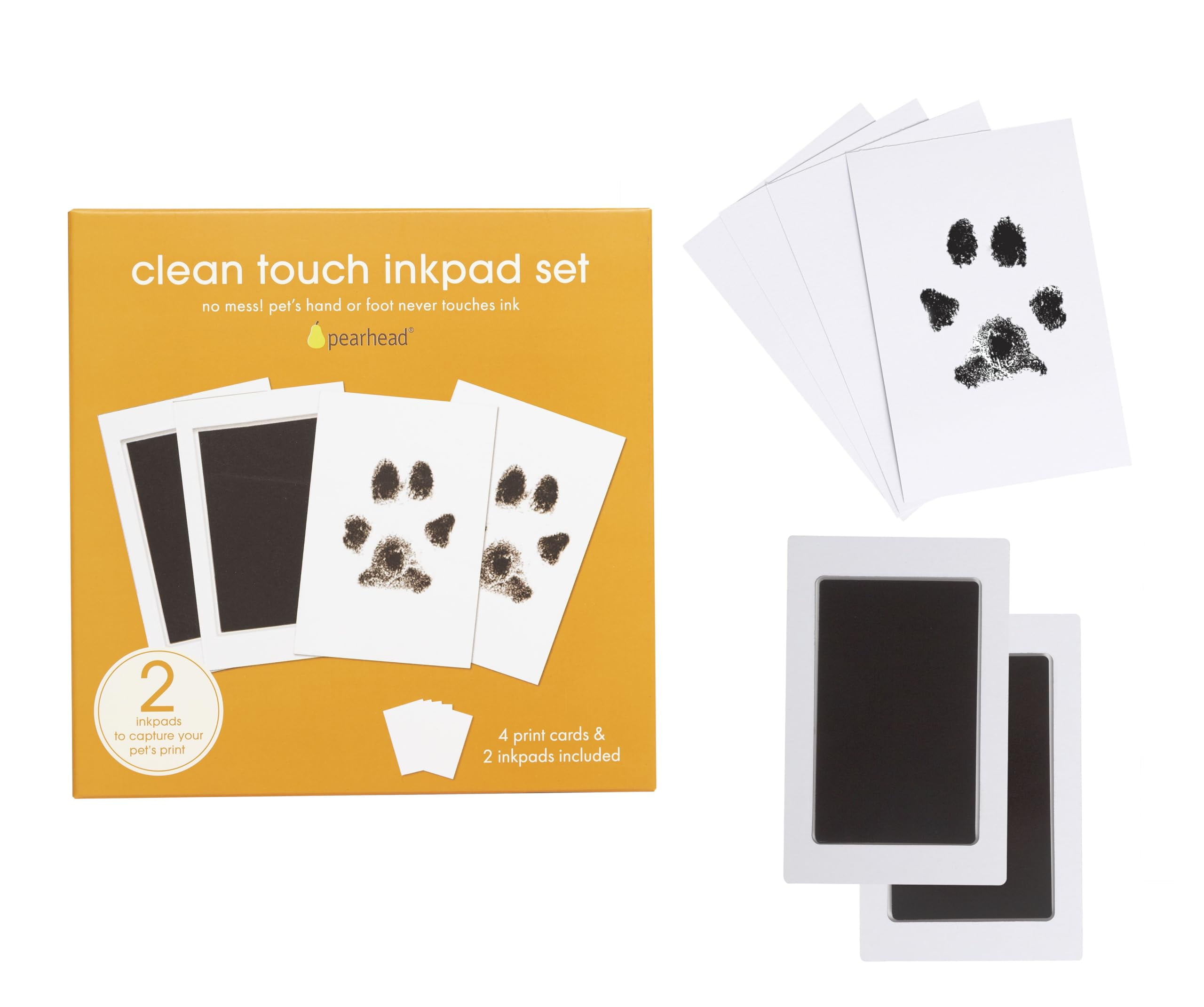 Pearhead Paw Print Clean-Touch Ink Pad, Mess Free Inkless Pet ...
