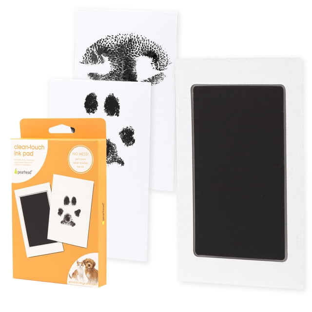 Pearhead Pet Safe Paw Print Stamp Kit, Clean-Touch Ink Pad & Imprint ...