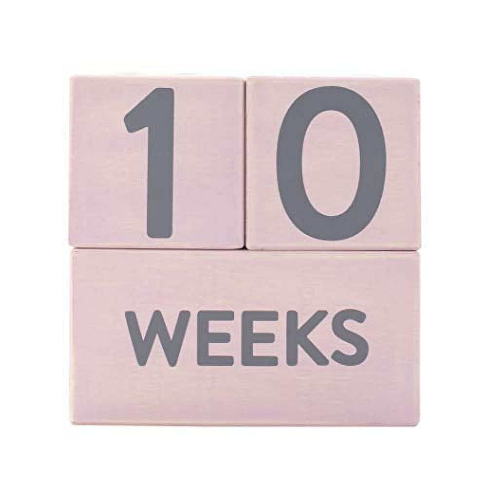Pearhead Wooden Baby Photo Sharing Milestone Age Blocks,Set of 3 Blocks ...