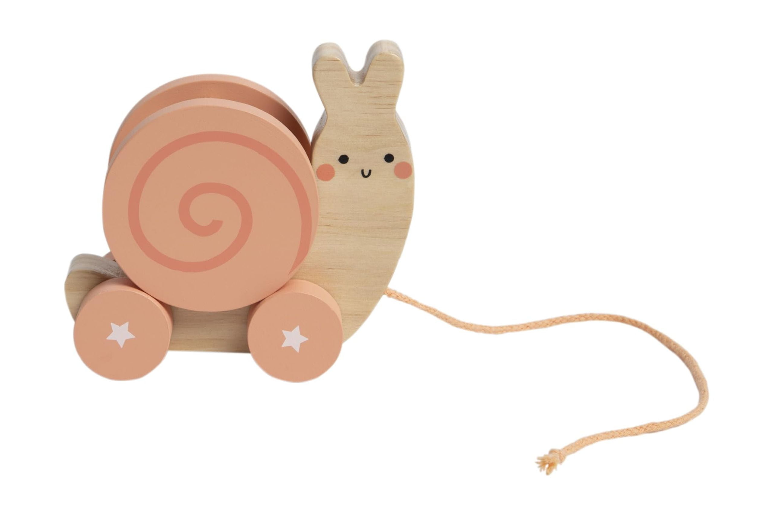 Pearhead Wooden Snail Pull Toy, Pull Along Walking Toy, Early ...