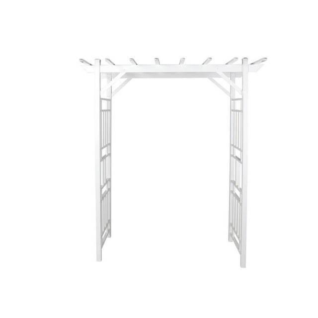 Pearington Arched Trellis Garden Arbor, White PVC - Walmart.com