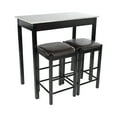 Pearington Counter Height Bar and Pub Table Set, Dark Espresso, White ...