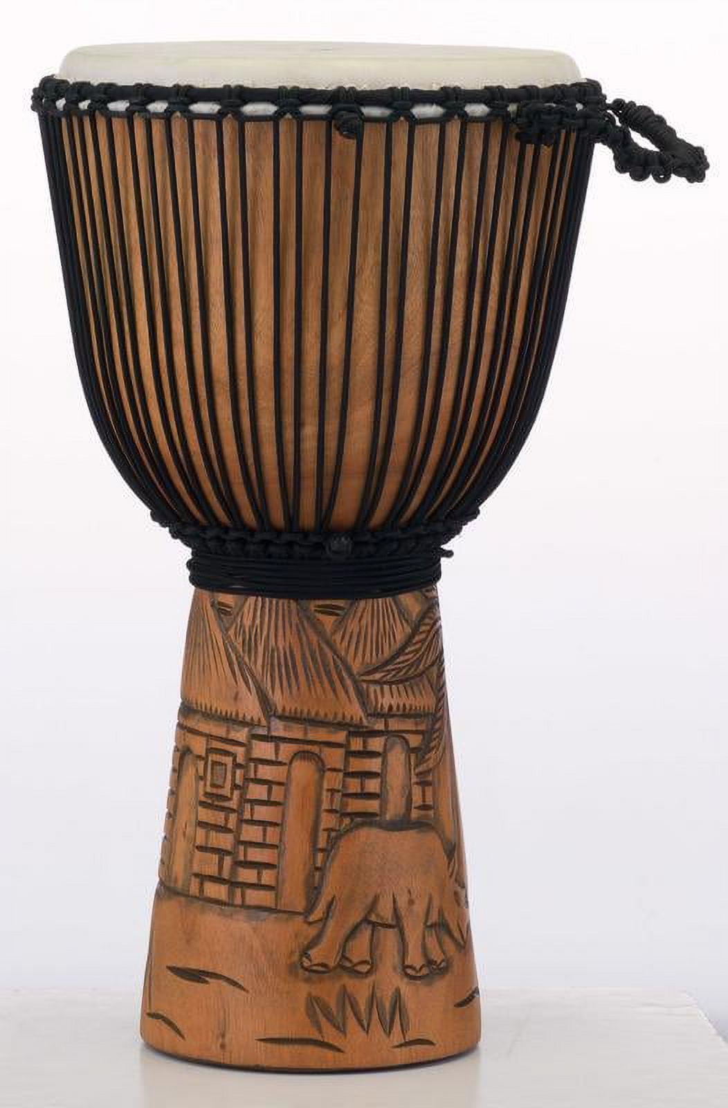 Pearl 12" Hand Carved Mahogany Traditional Rope Tuned Djembe - Walmart.com
