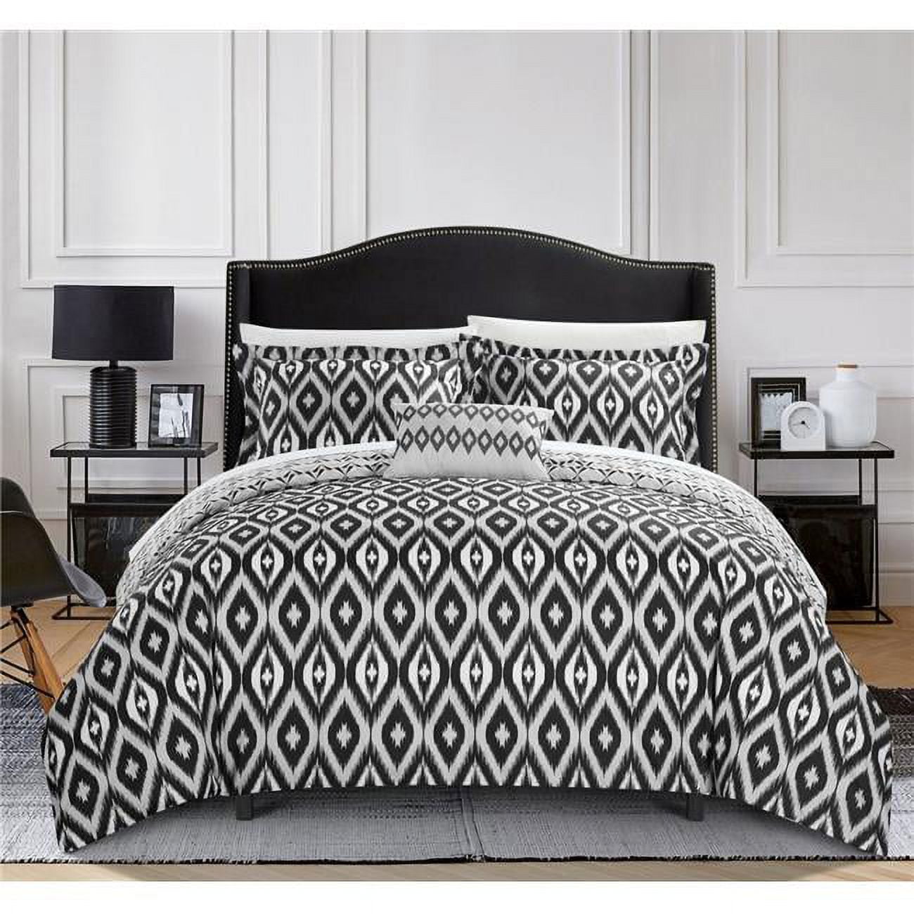 Pearl 7 Piece Comforter Set, Black - Queen - Walmart.com