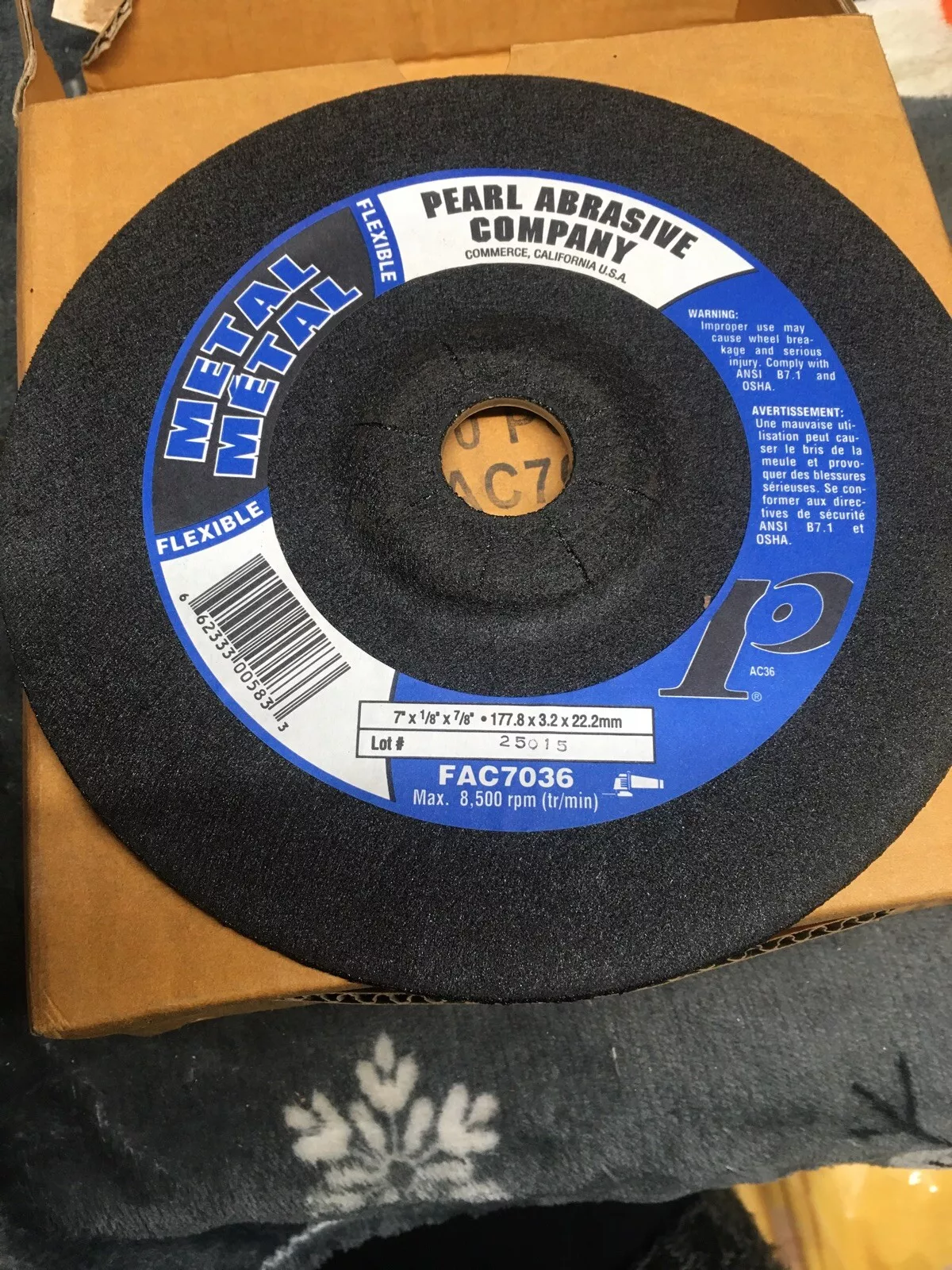 Pearl Abrasive Fac7036 7X1/8X7/8 Ao Flexible Grinding Wheels For Metal ...
