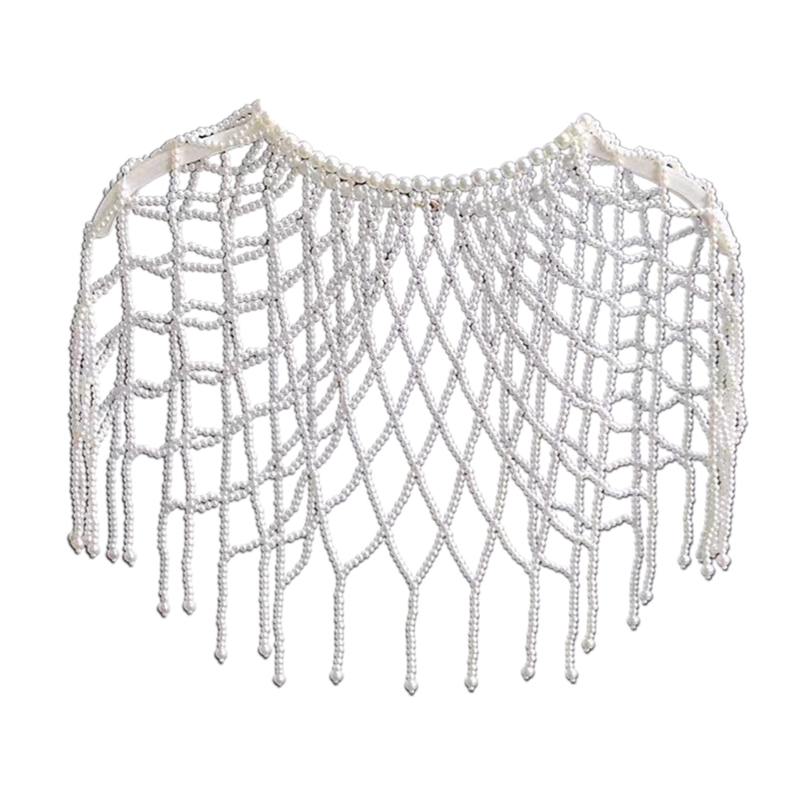 Pearl Beads Shawl Pearl Cloak Hanfu Shoulder Wrap Pearl Shawl Hanfu ...