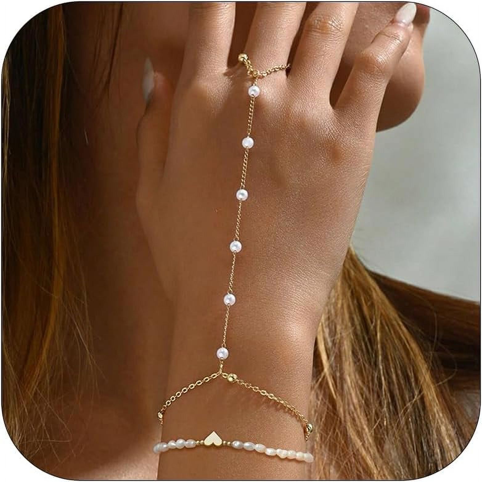 Pearl Bracelet Pearl Bracelets For Women Dainty Gold Charm Bracelet ...