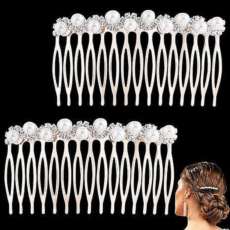 Pearl Bridal Hair Side Comb, 15 Teeth Side Hair Combs For Thick Of Hair ...