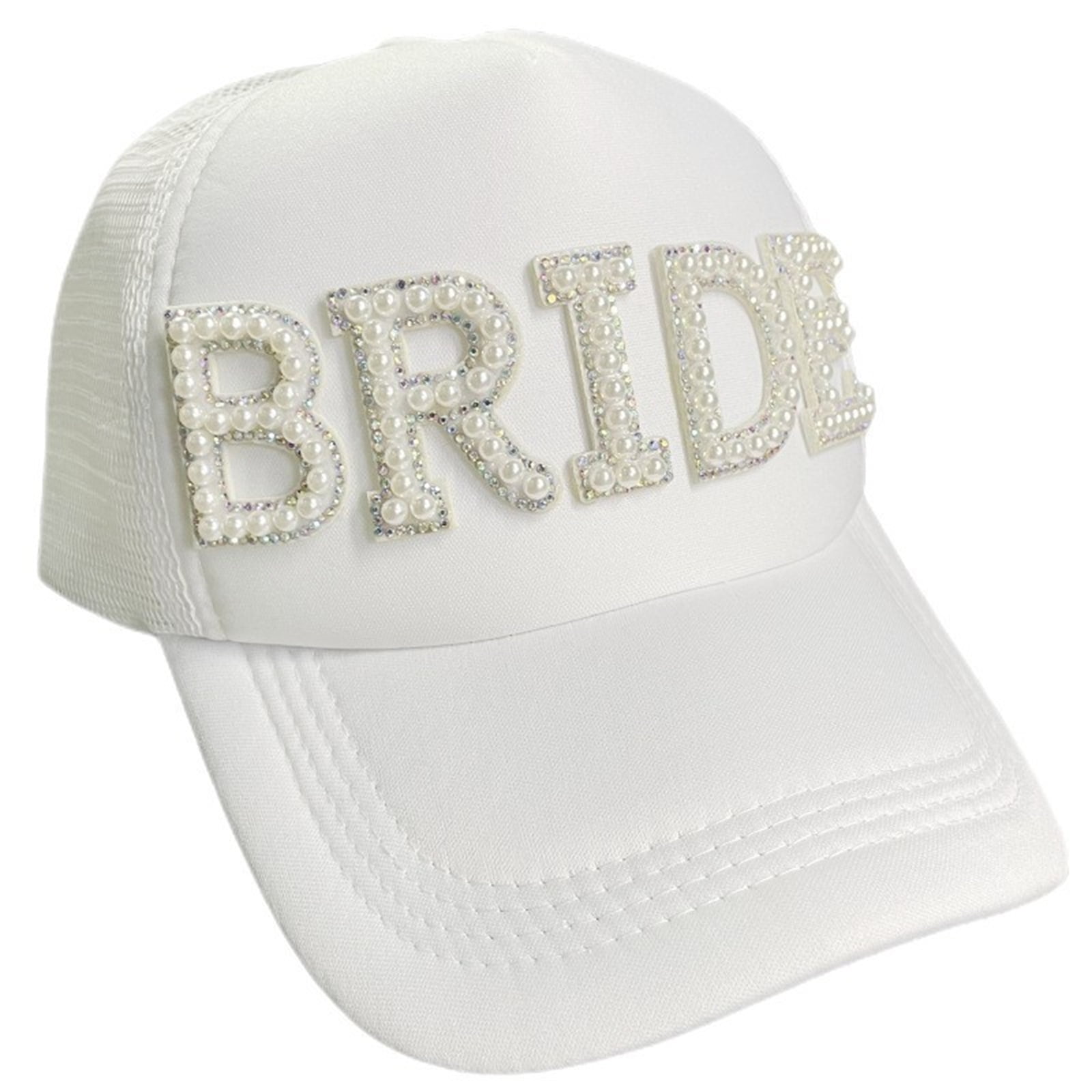 Pearl Bride Cap for Bridal Shower Wedding Newlywed Groom Baseball Cap ...