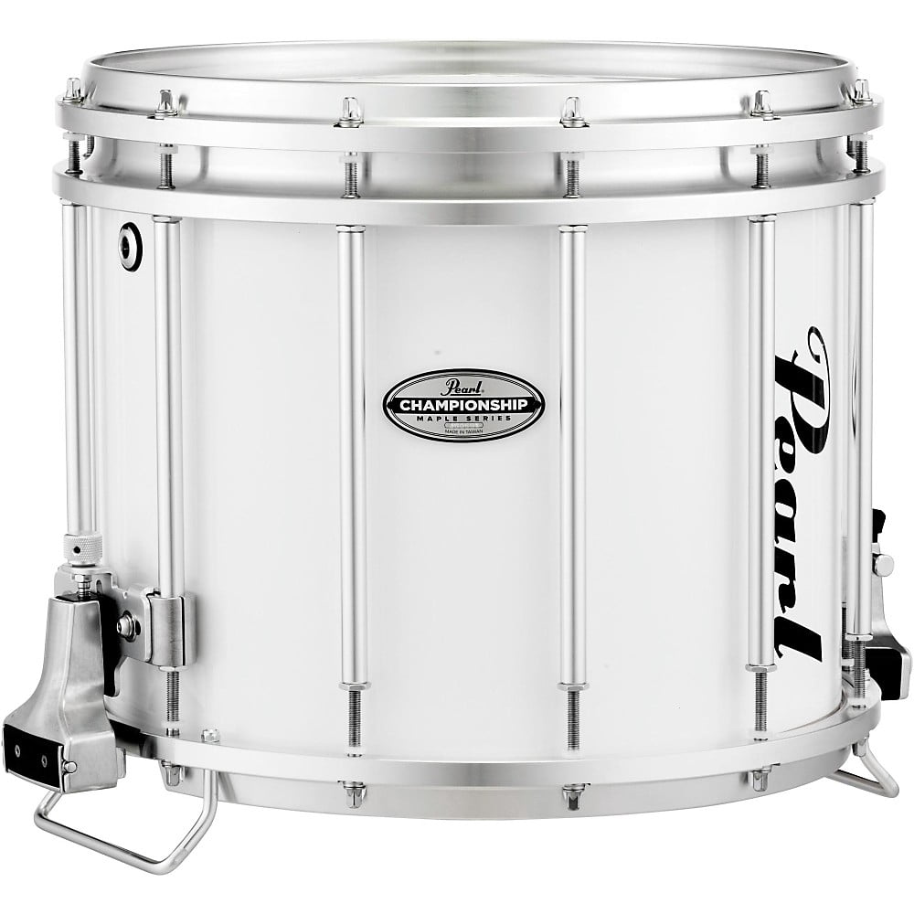 Pearl Championship Maple FFX Marching Snare Drum 14 x 12 in. Pure White ...