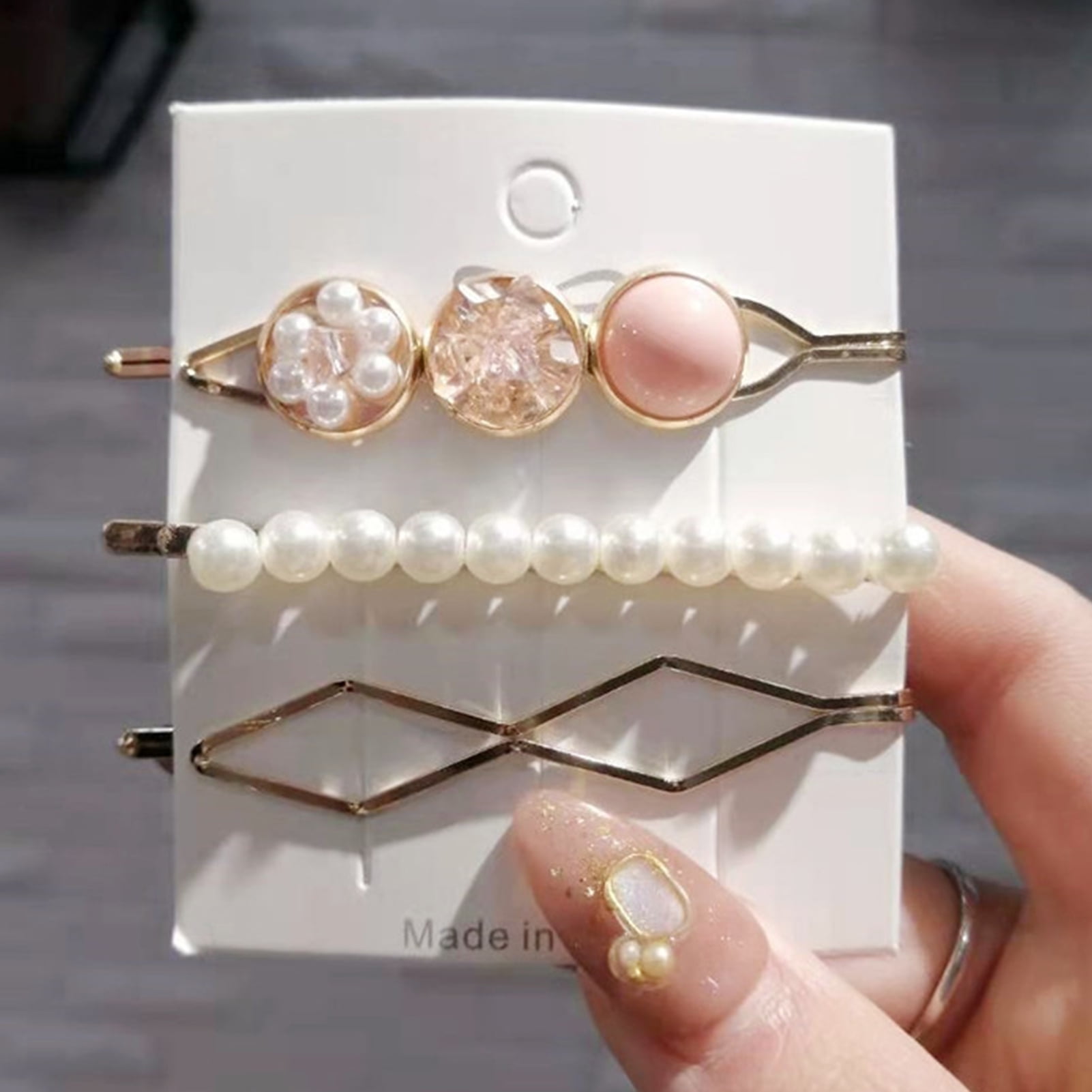 Pearl Clip Delicate Exquisite Alloy Fashionable Girl Hair Clips for ...