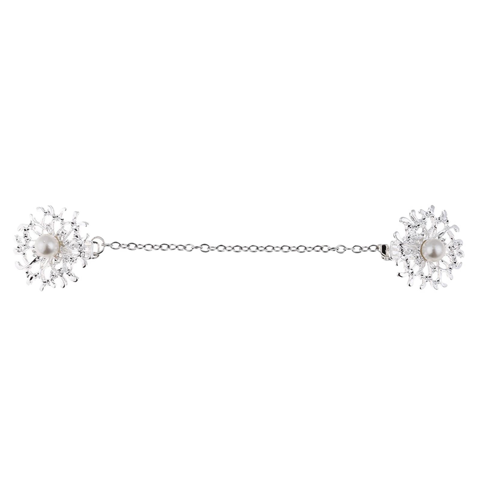 Pearl Clips Shawl Shrug Sweater Blouse Collar Clasps Chain - Walmart.com