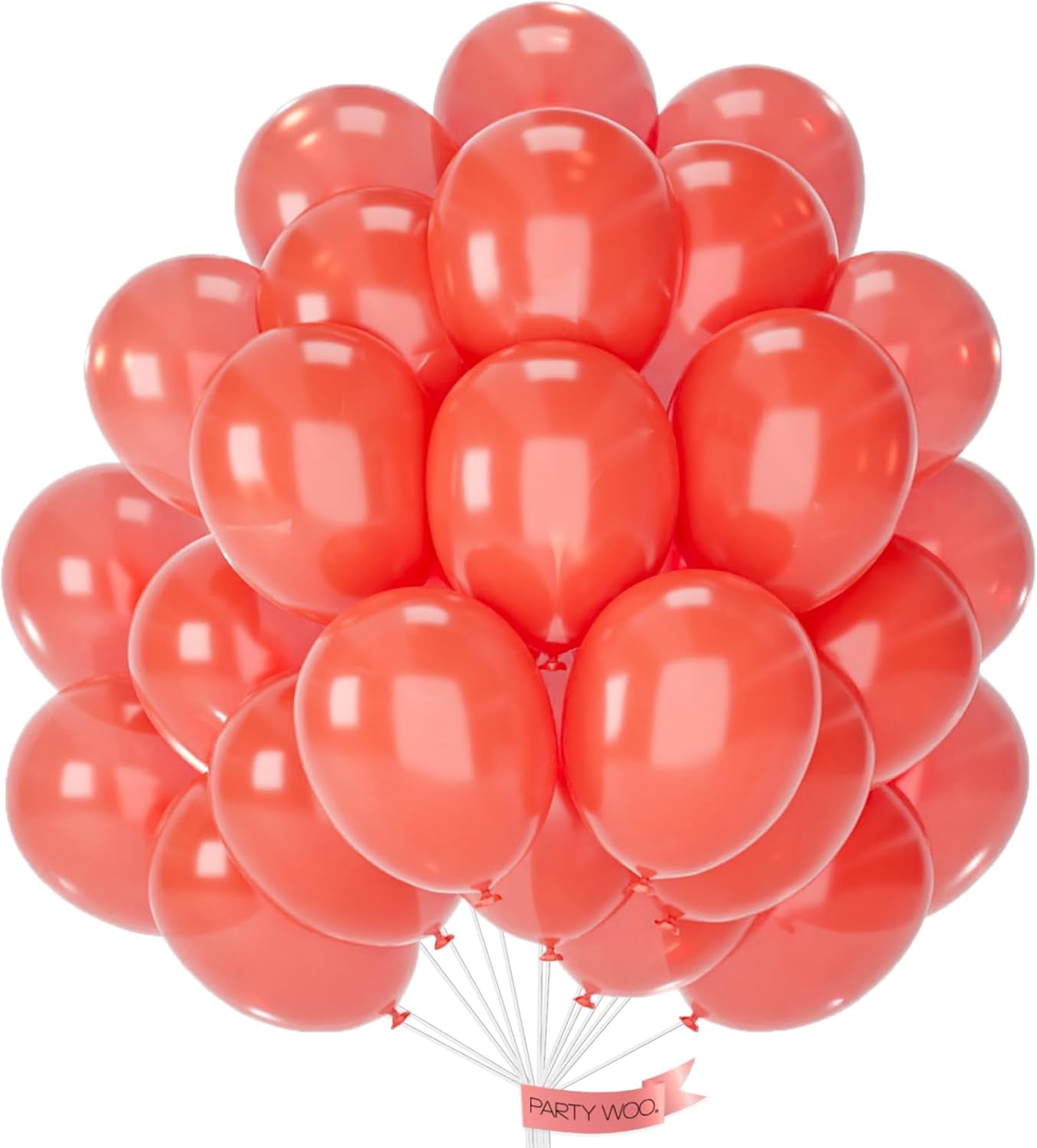 Pearl Coral Red Balloons, 50 pcs 12 Inch Coral Red Balloons, Coral ...